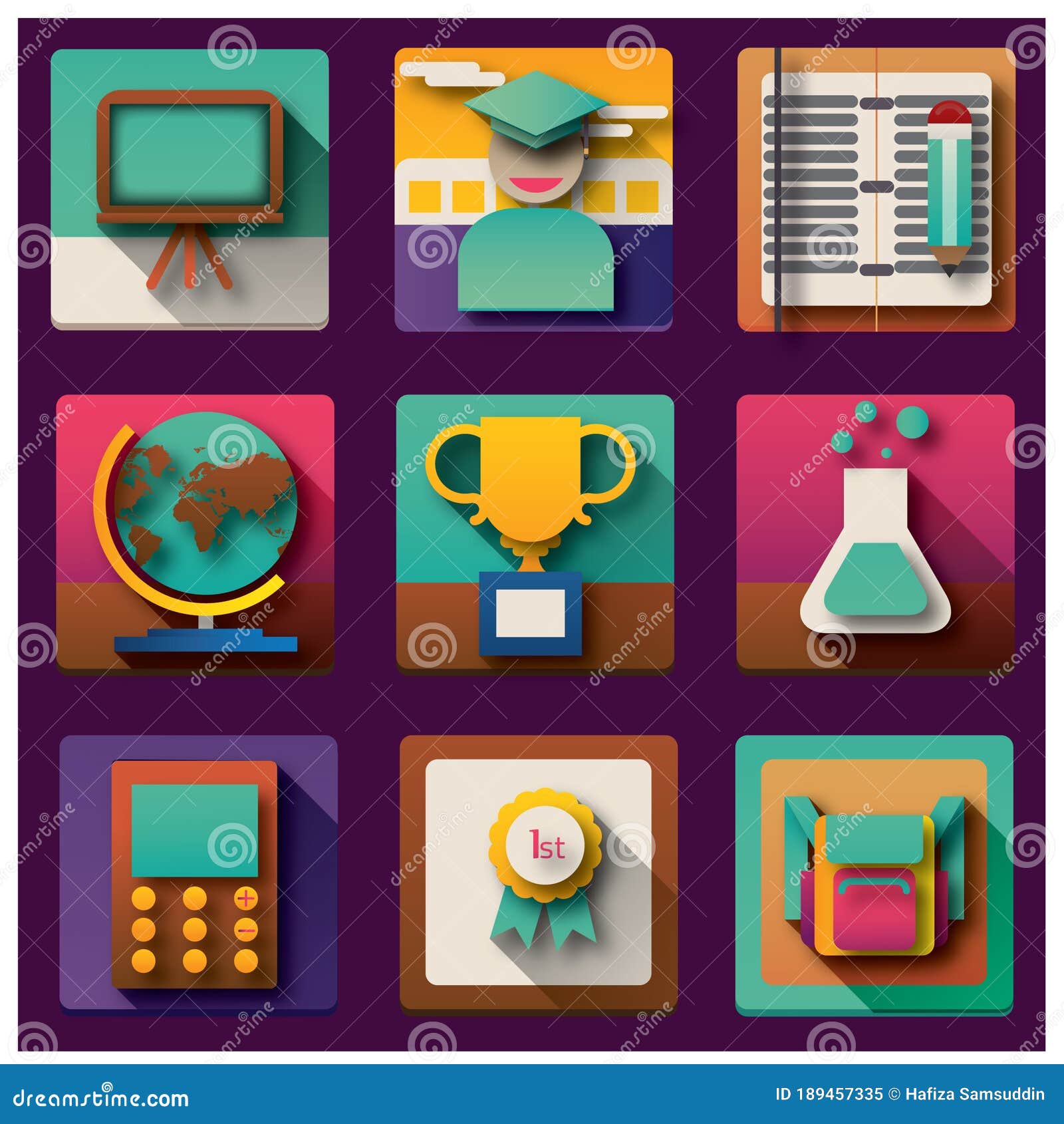 Educational Equipments. Vector Illustration Decorative Design Stock ...