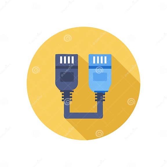 Educational Ethernet Cable Icon Stock Vector - Illustration of icon ...