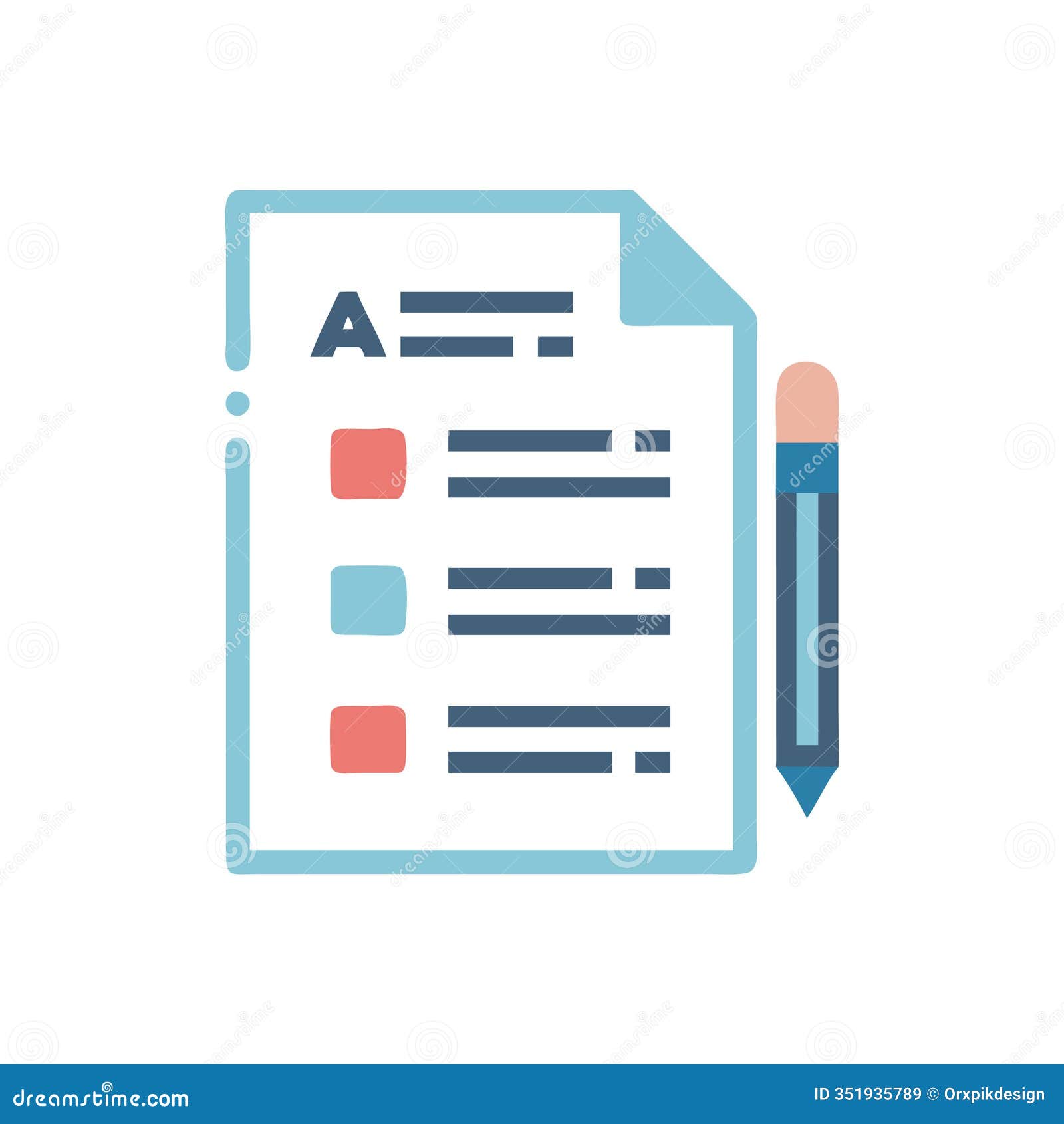 Educational Exam Sheet Icon Stock Vector - Illustration of student ...