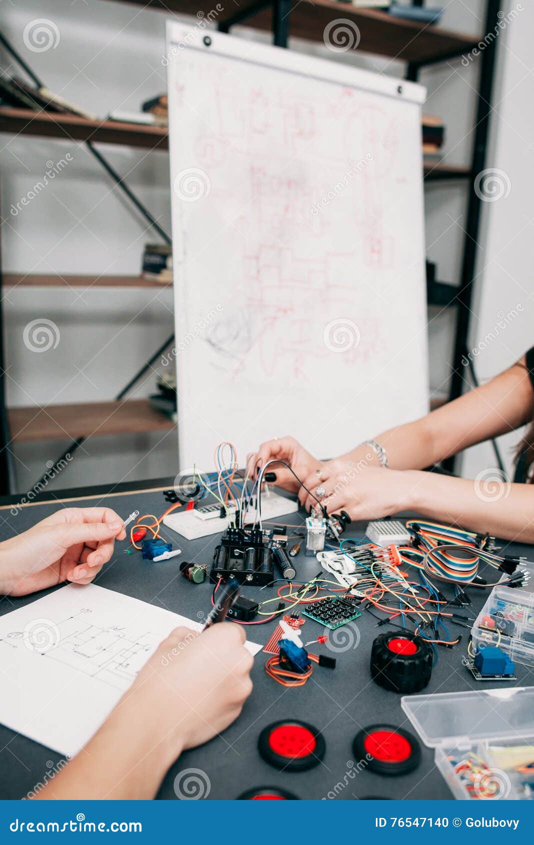 Educational Experiment, Electronics Development Stock Photo - Image of ...