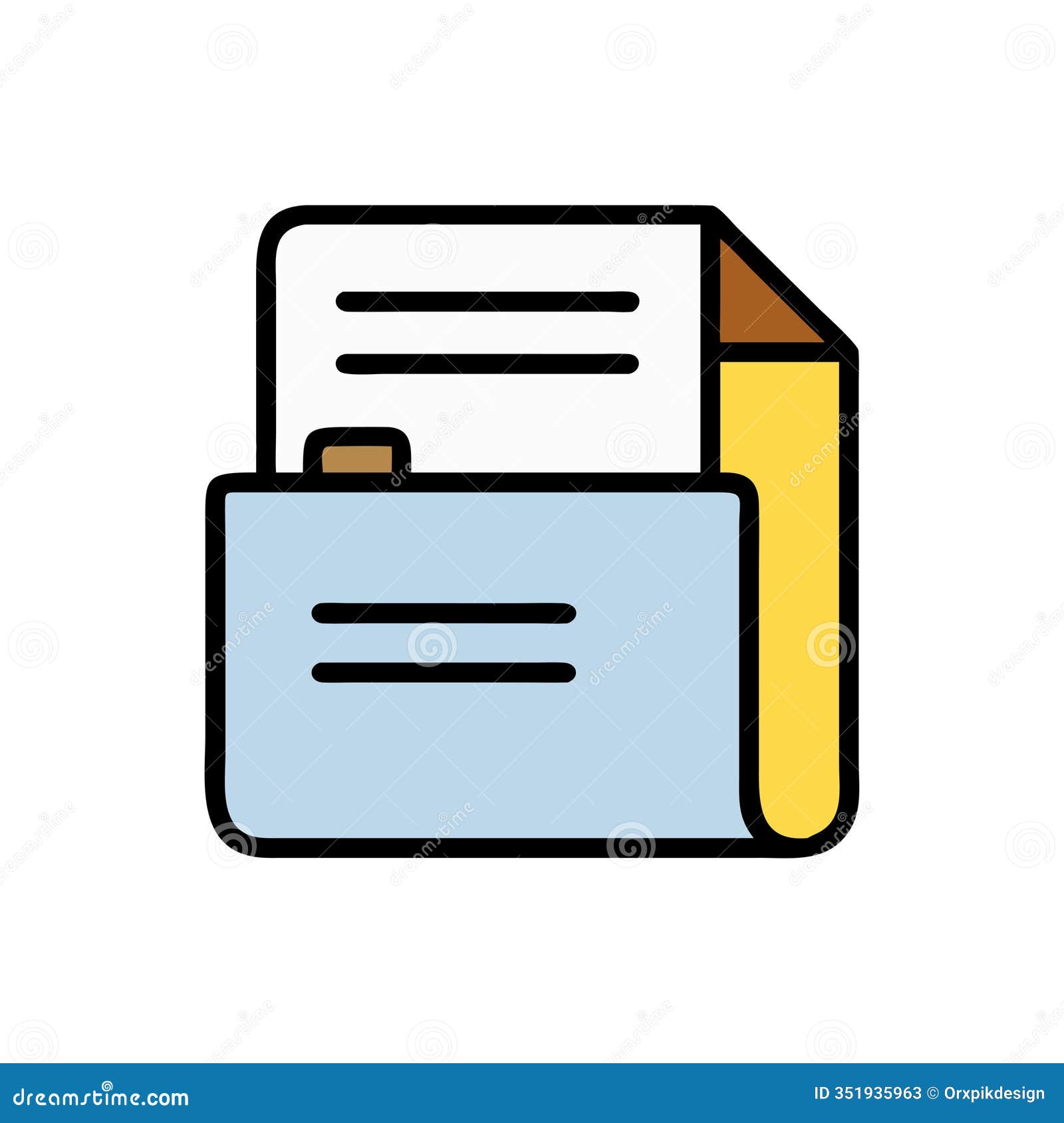 Educational File Folder Icon Stock Vector - Illustration of student ...