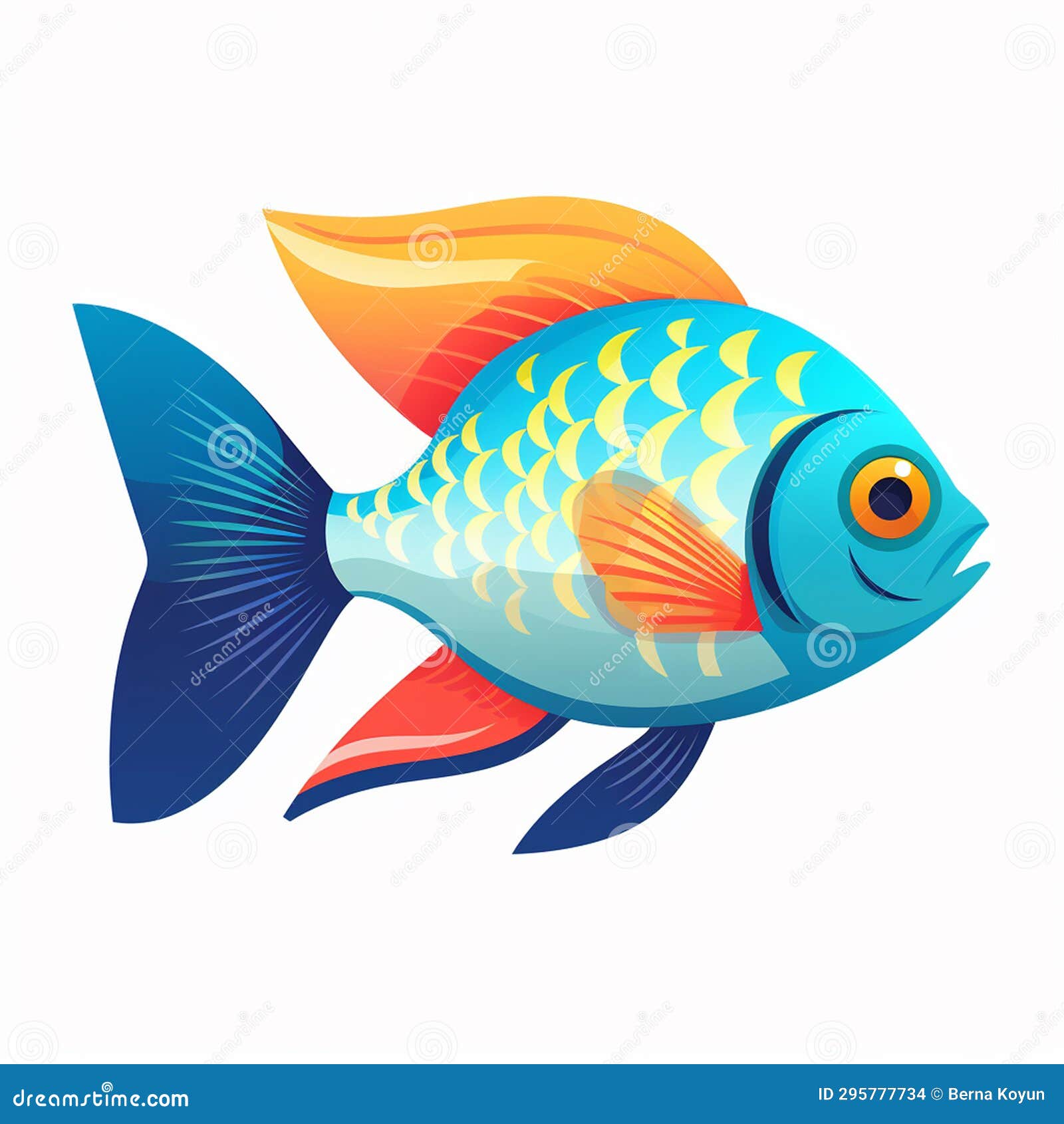 Educational Fish Illustration for Poster Stock Illustration ...