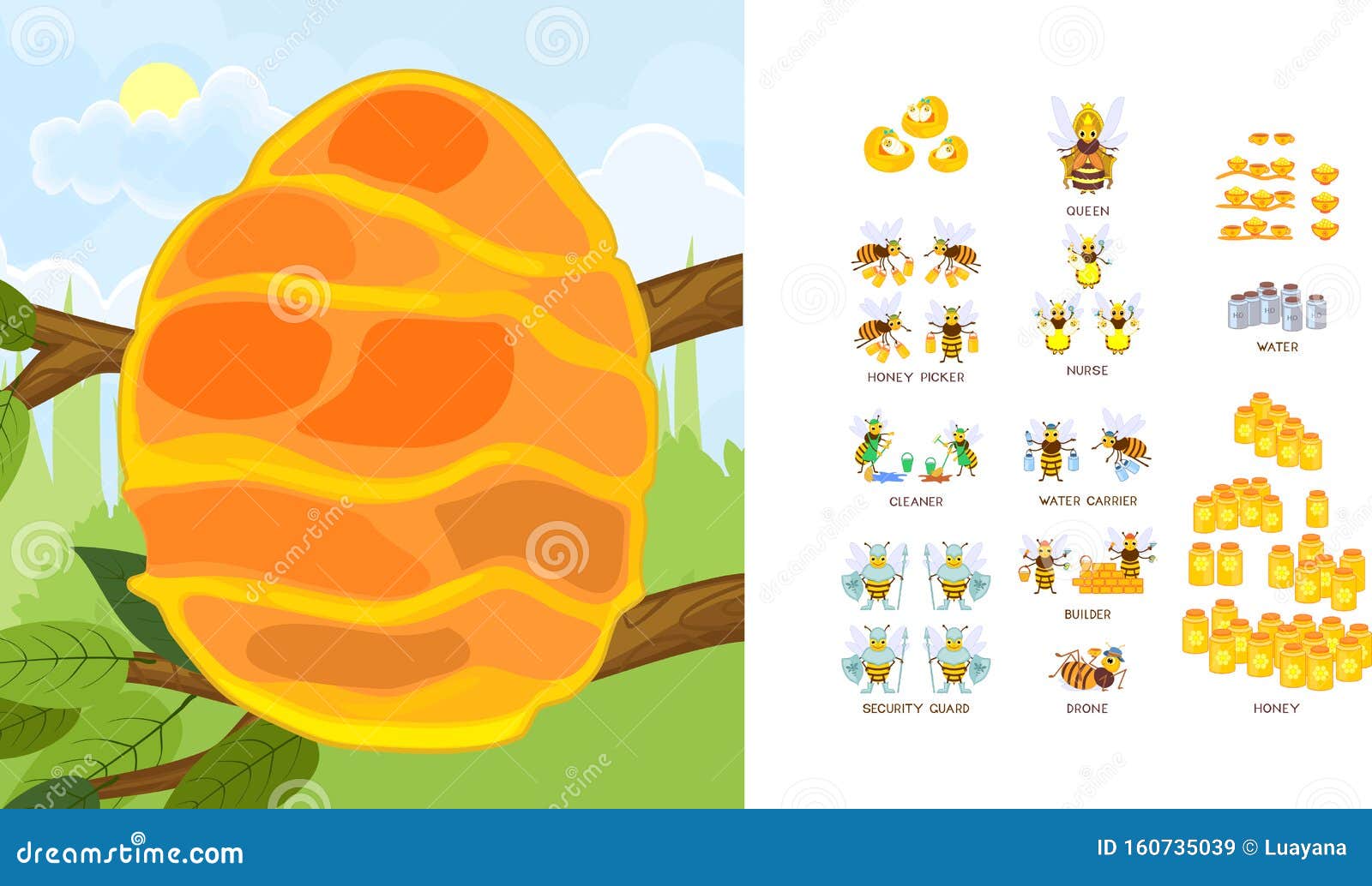 Educational Game: Assembling Internal Structure of Beehiv Stock Vector ...