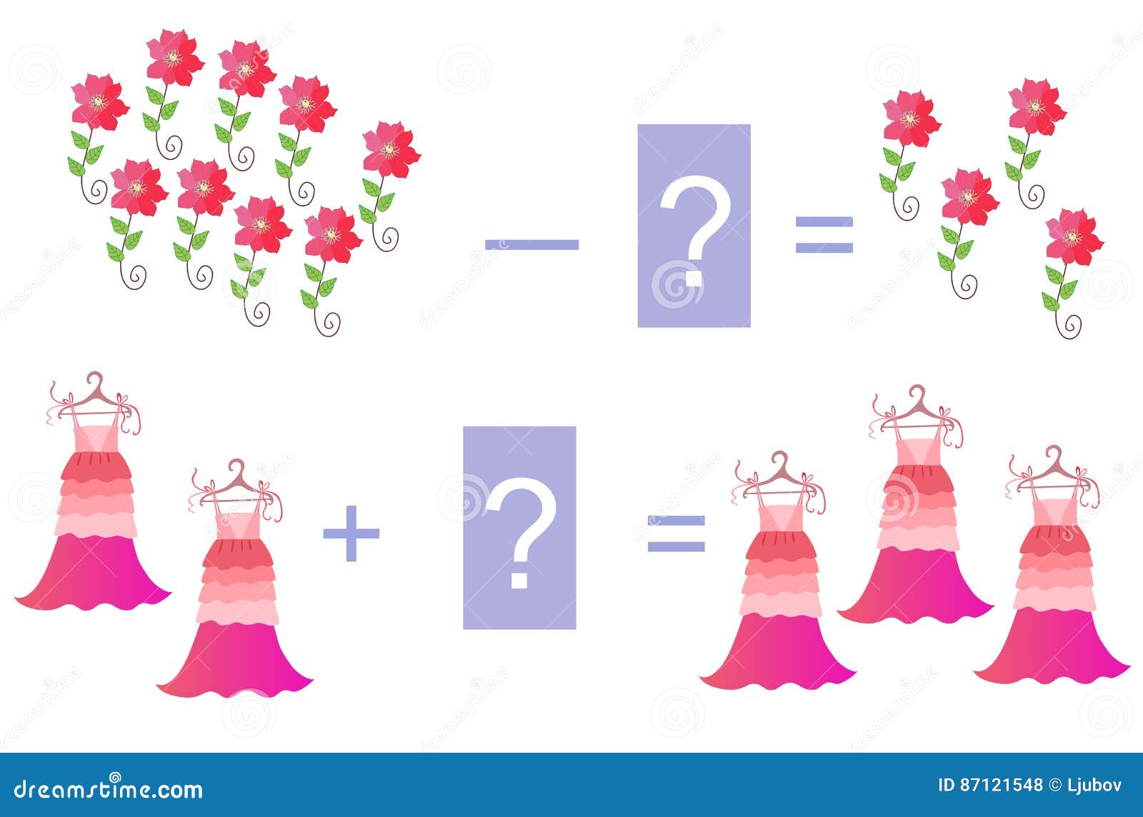 Educational Game for Children. Cartoon Illustration of Mathematical ...