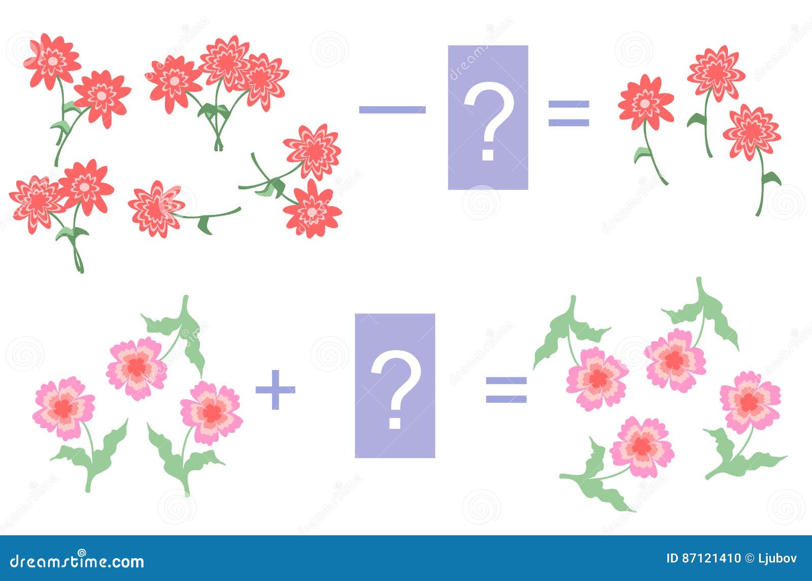 Educational Game for Children. Cartoon Illustration of Mathematical ...