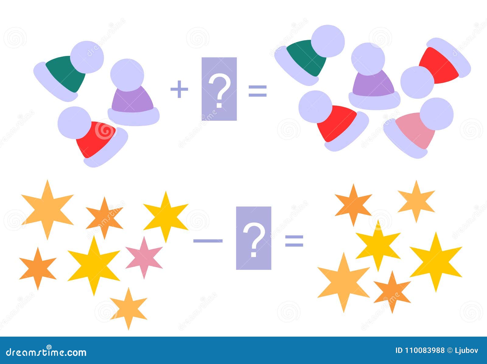 Educational Game for Children. Cartoon Illustration of Mathematical ...