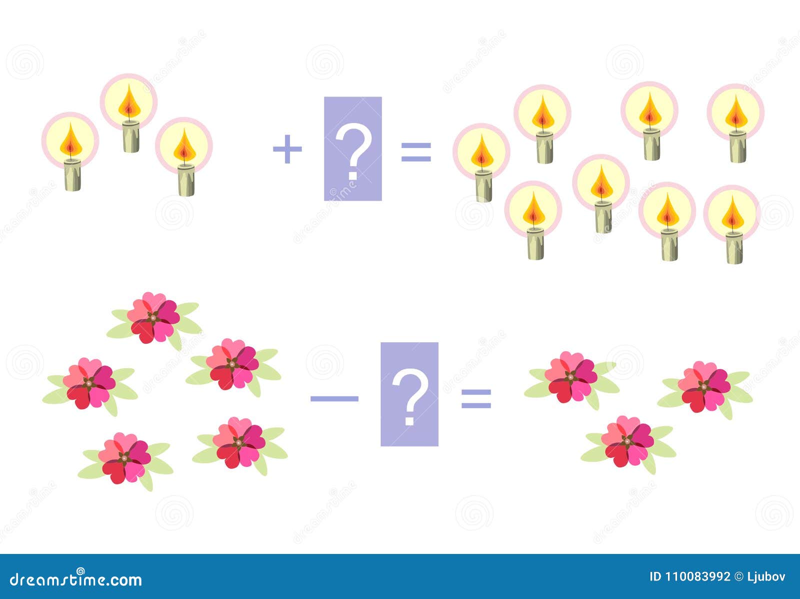 Educational Game for Children. Cartoon Illustration of Mathematical ...