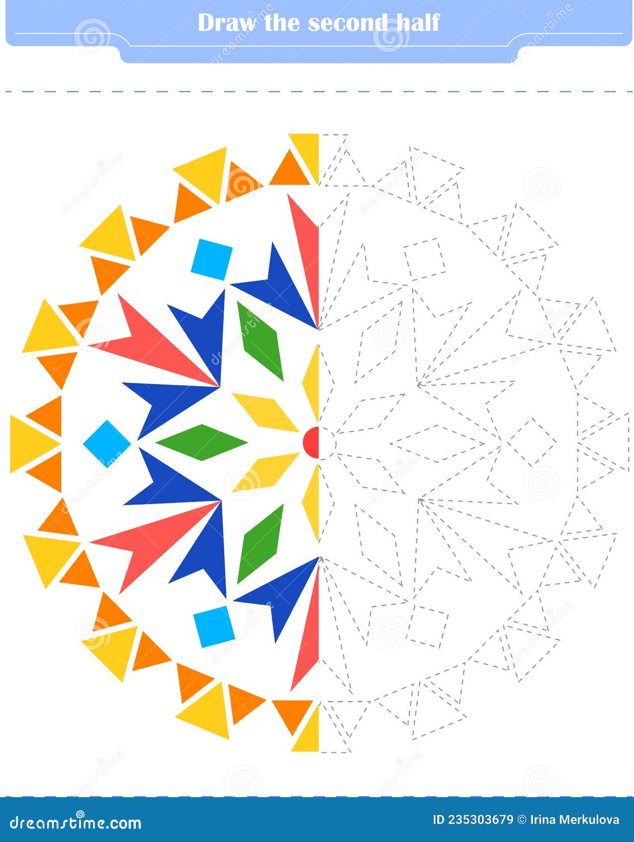 Educational Game for Children. Circle and Color Stock Vector ...