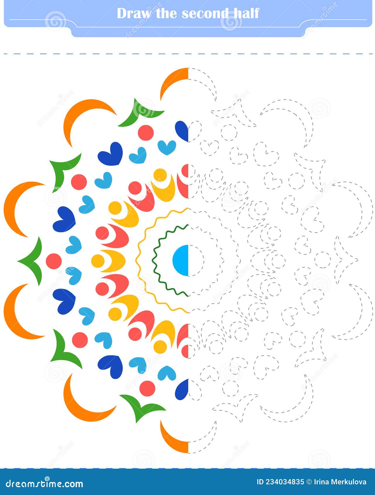 Educational Game for Children. Circle and Color Stock Vector ...