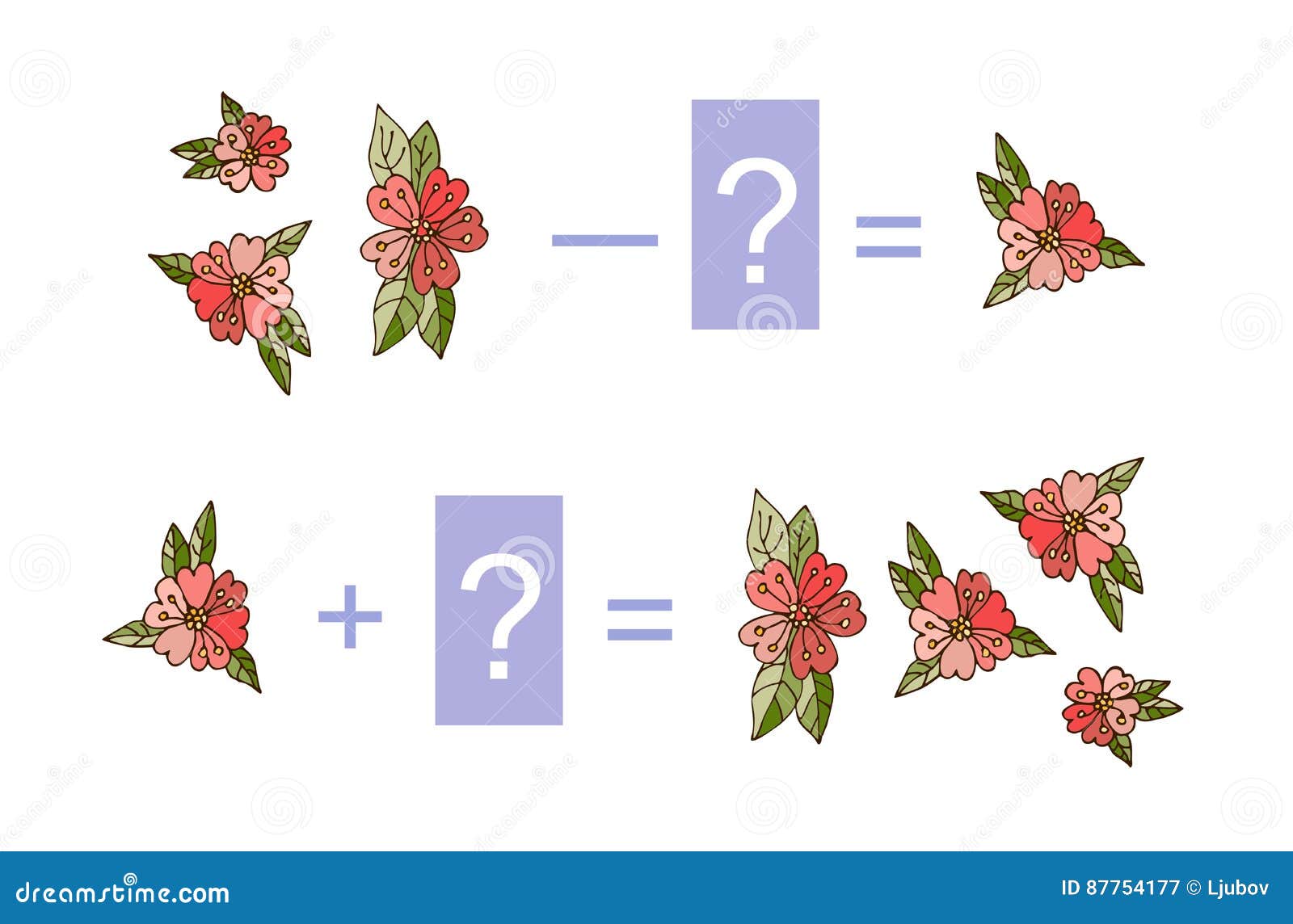 Educational Game for Children. Cute Illustration of Mathematical ...
