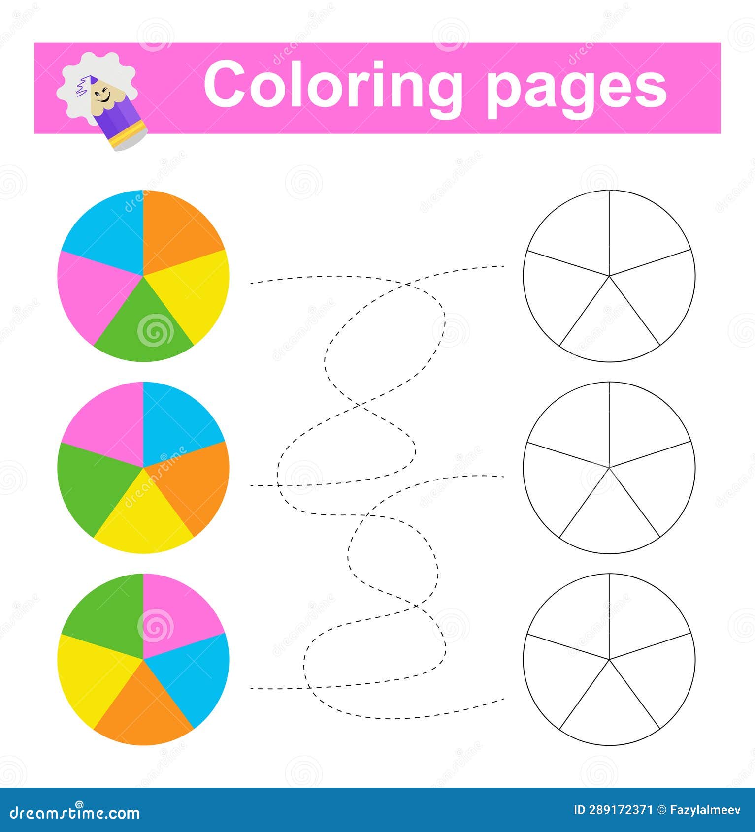 Educational Game for Children. Go through the Maze and Color a Circle ...