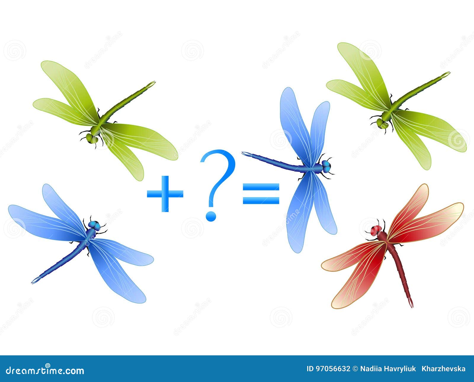 Educational Game for Children, Illustration of Mathematical Addition ...