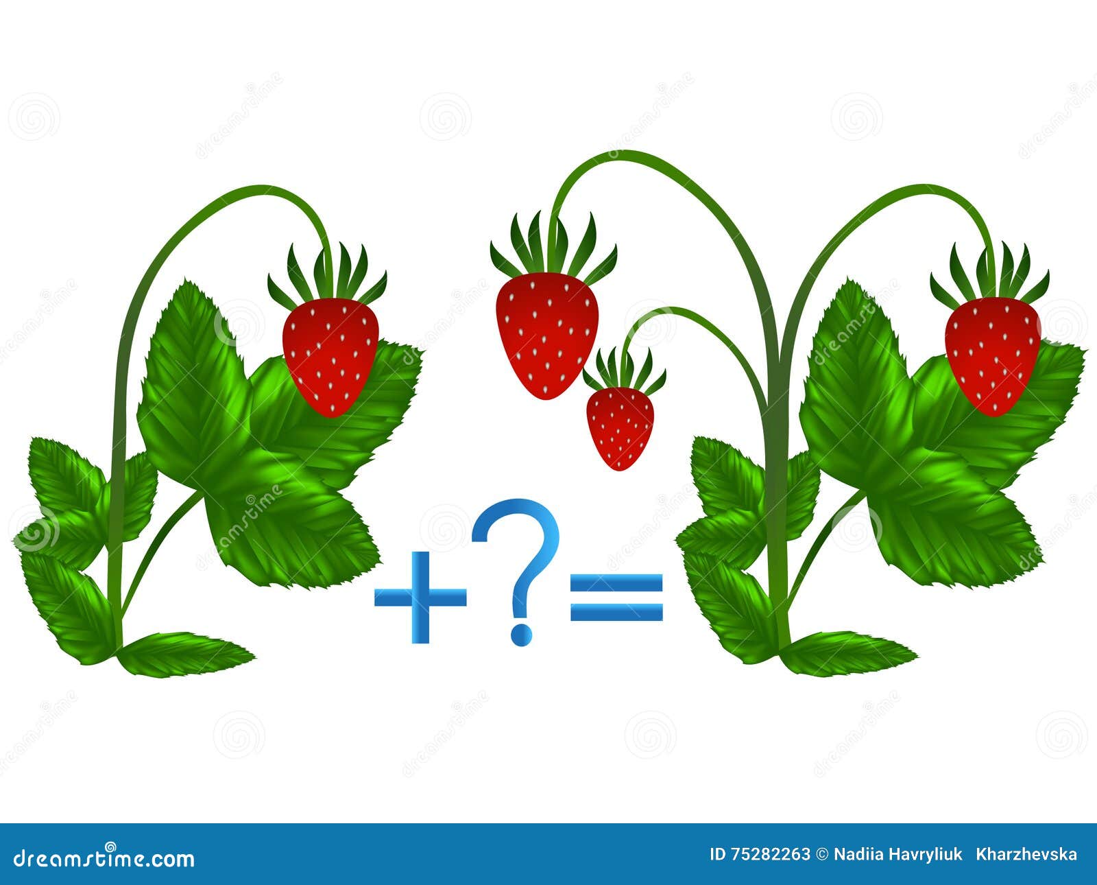 Educational Game for Children, Illustration of Mathematical Addition ...