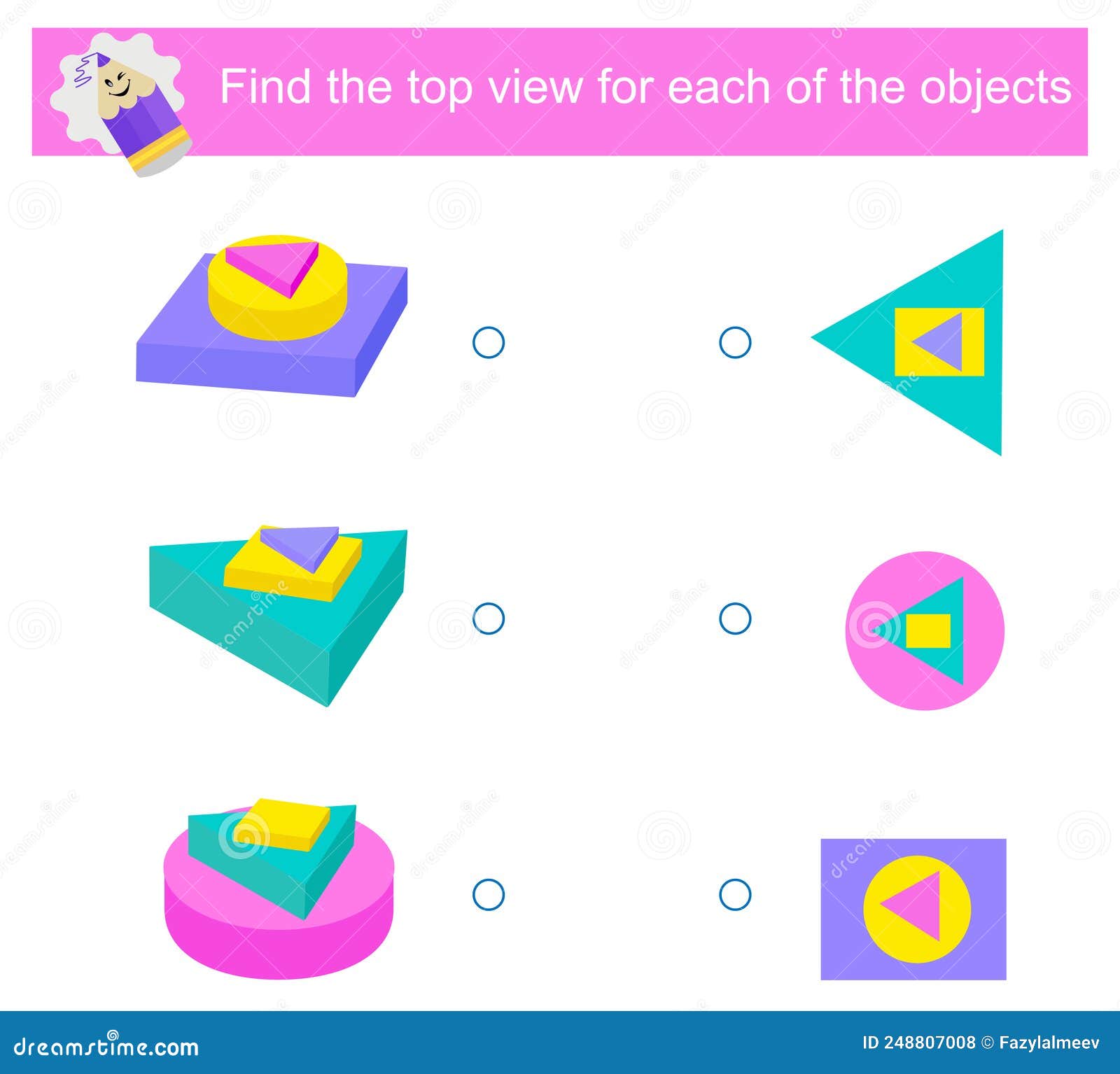 Educational Game for Kids. Printable Worksheet. Visual Intelligence ...