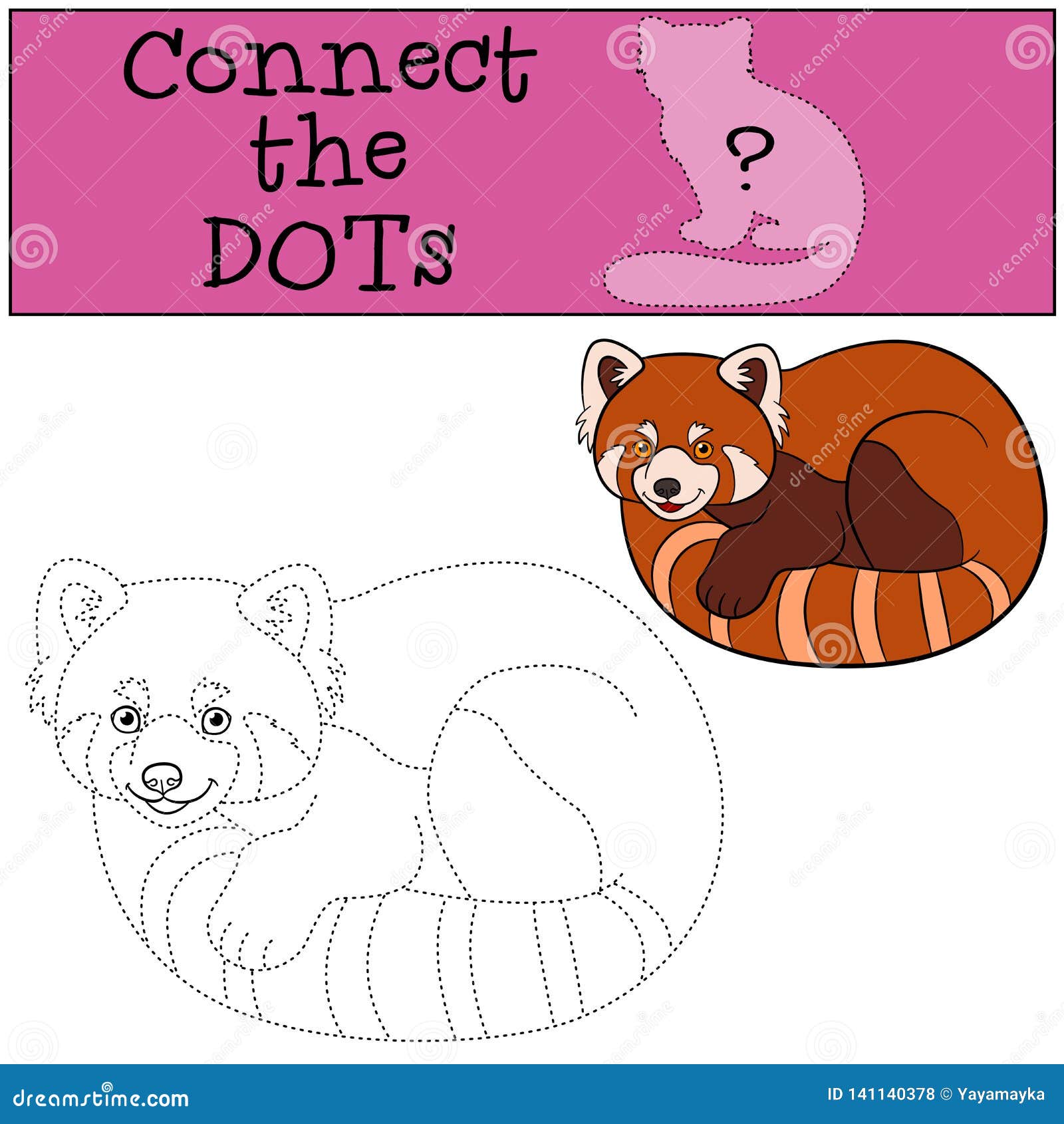 Panda Connect The Dots And Color Cartoon Vector | CartoonDealer.com ...