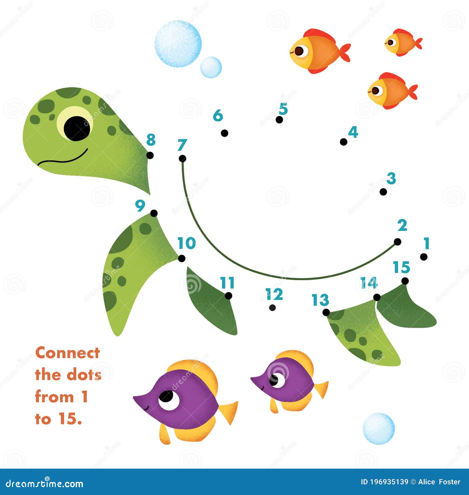 Dot To Dot. Turtle. Activity Page for Kids. Stock Illustration ...