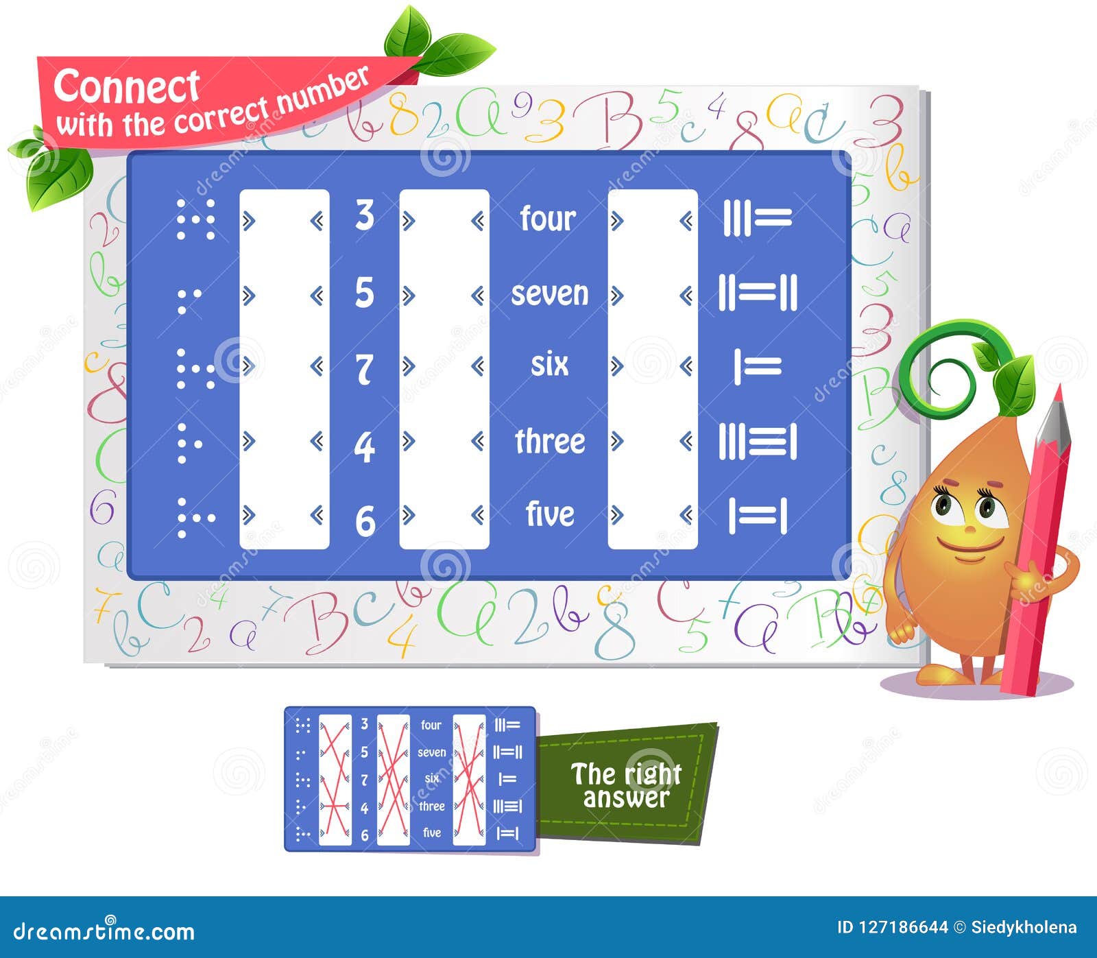 Connect The Number To Draw The Animal Educational Game For Children ...