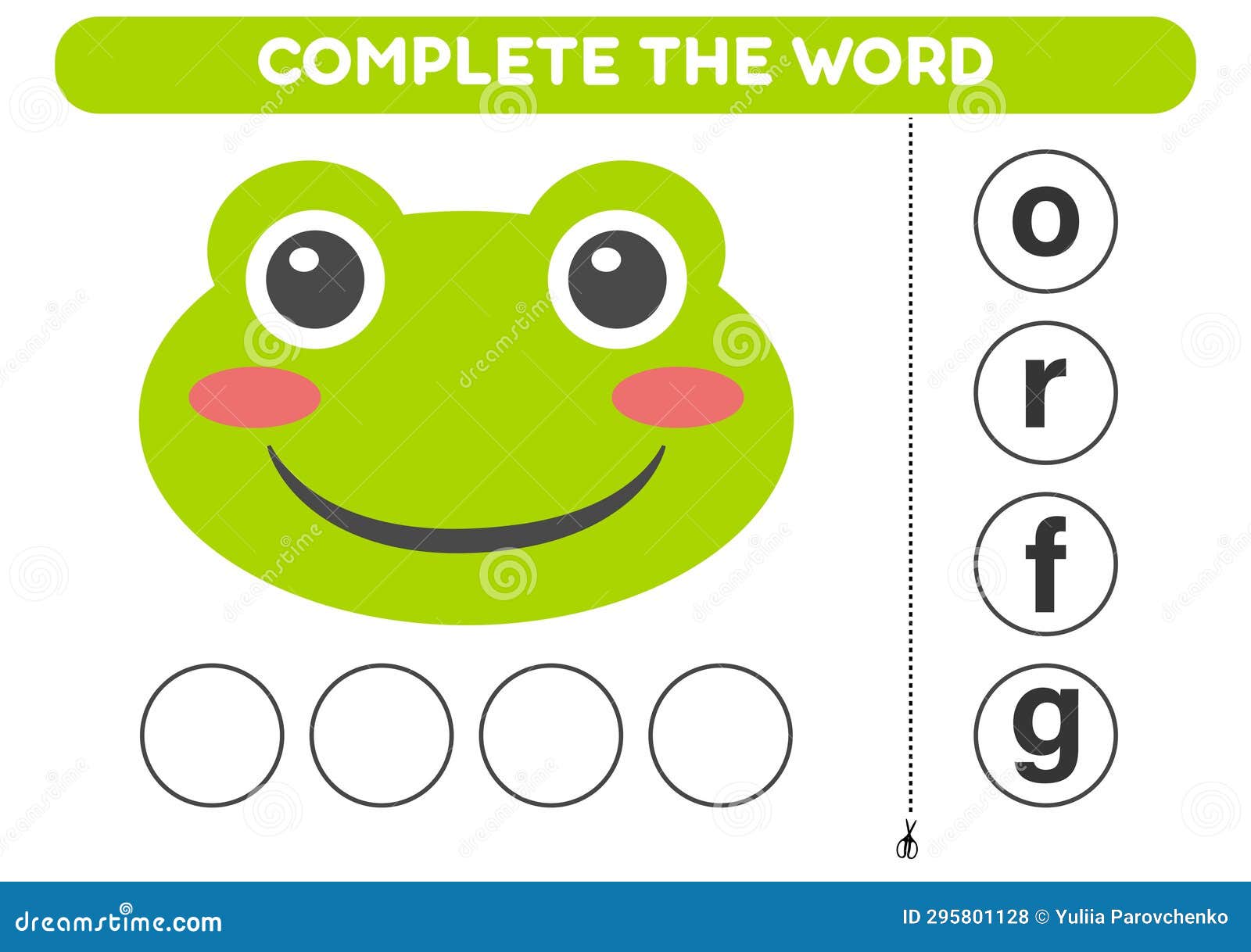 Educational Game for Kids Complete the Word Frog. Printable Worksheets ...
