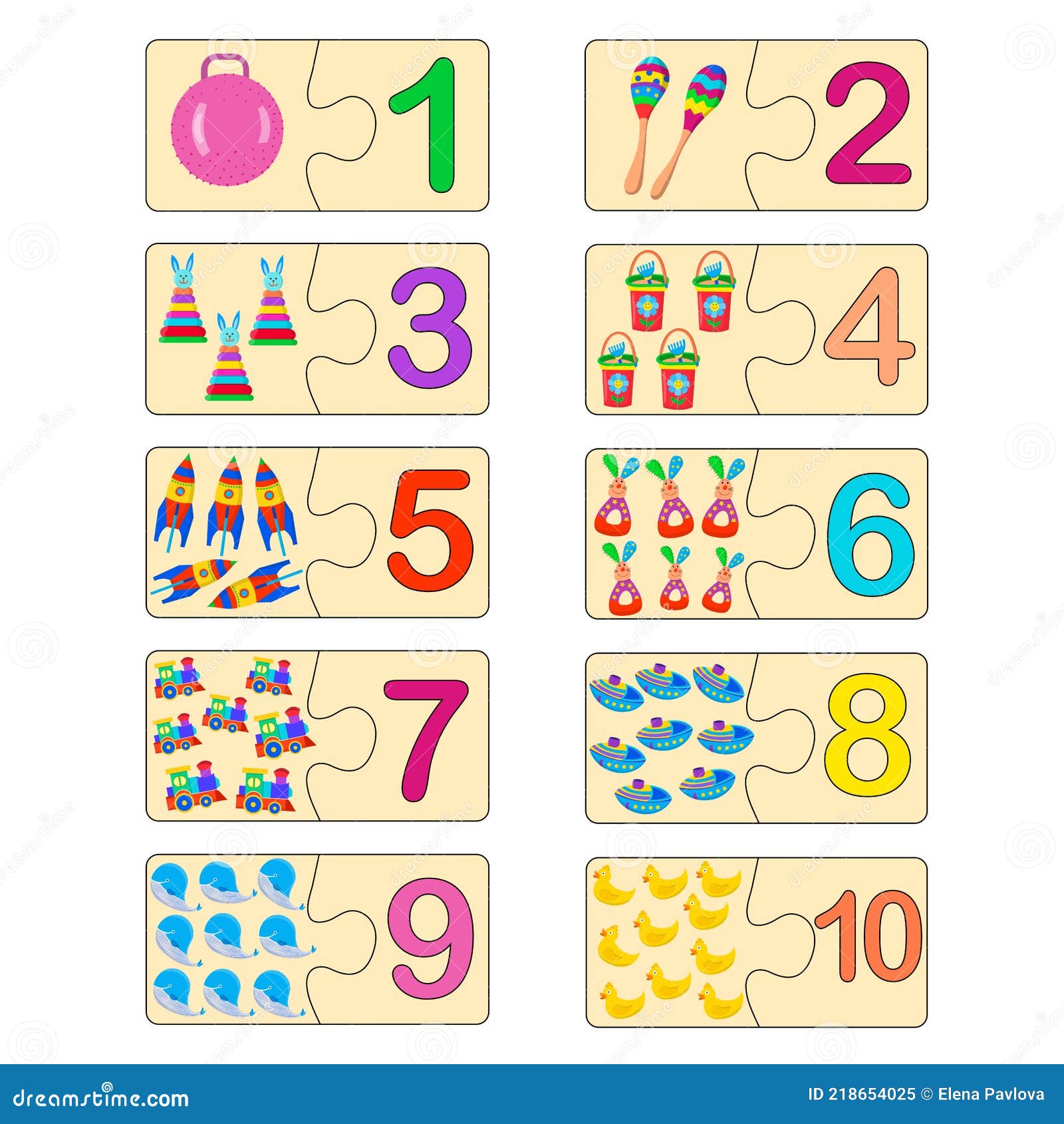 Educational Game for Kids. Correct Version of Assembled Puzzles ...