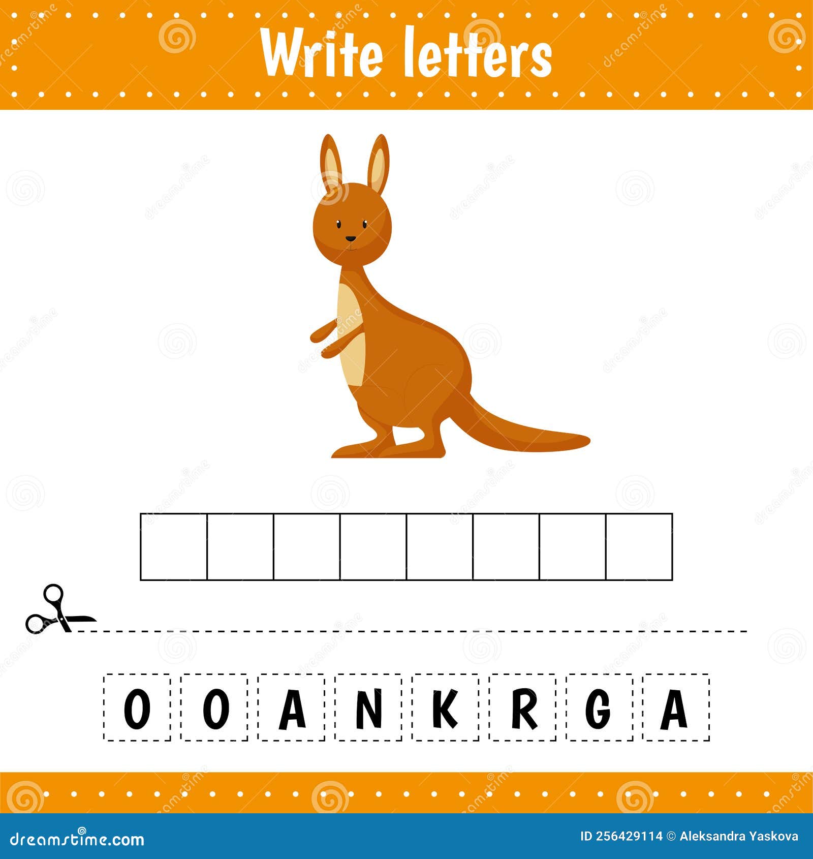 Kangaroo - 3d Word Gray On White Background. Render Of Furry Letters ...