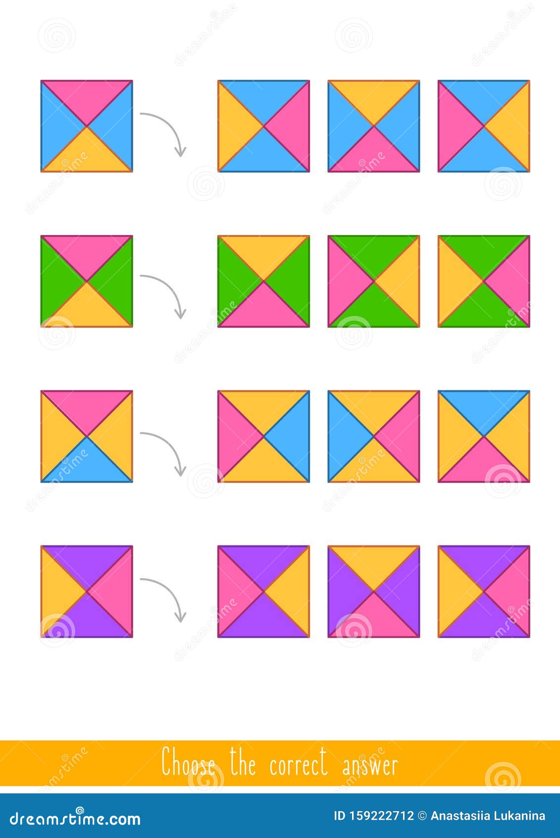 Educational Game for Kids. Find the Correct Answer Stock Vector ...