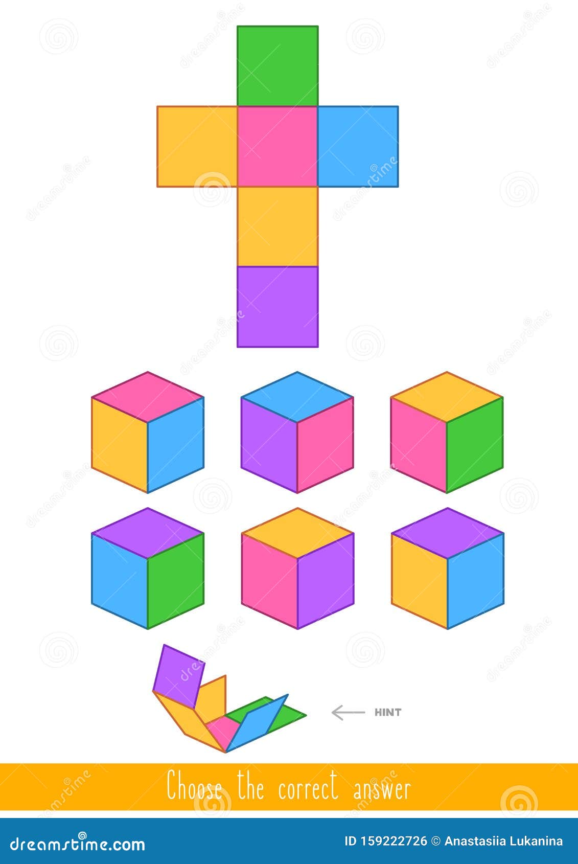 Educational Game for Kids. Find the Correct Answer Stock Vector ...