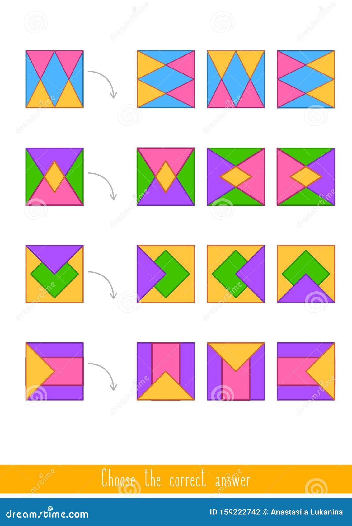 Educational Game for Kids. Find the Correct Answer Stock Vector ...