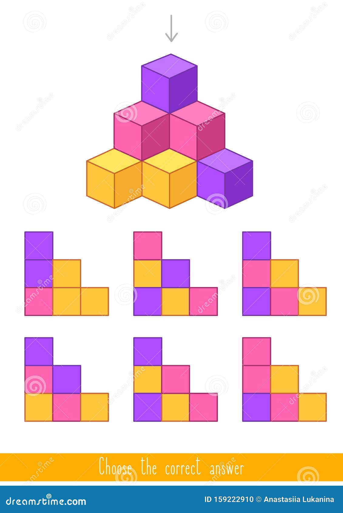 Educational Game for Kids. Find the Correct Answer Stock Vector ...