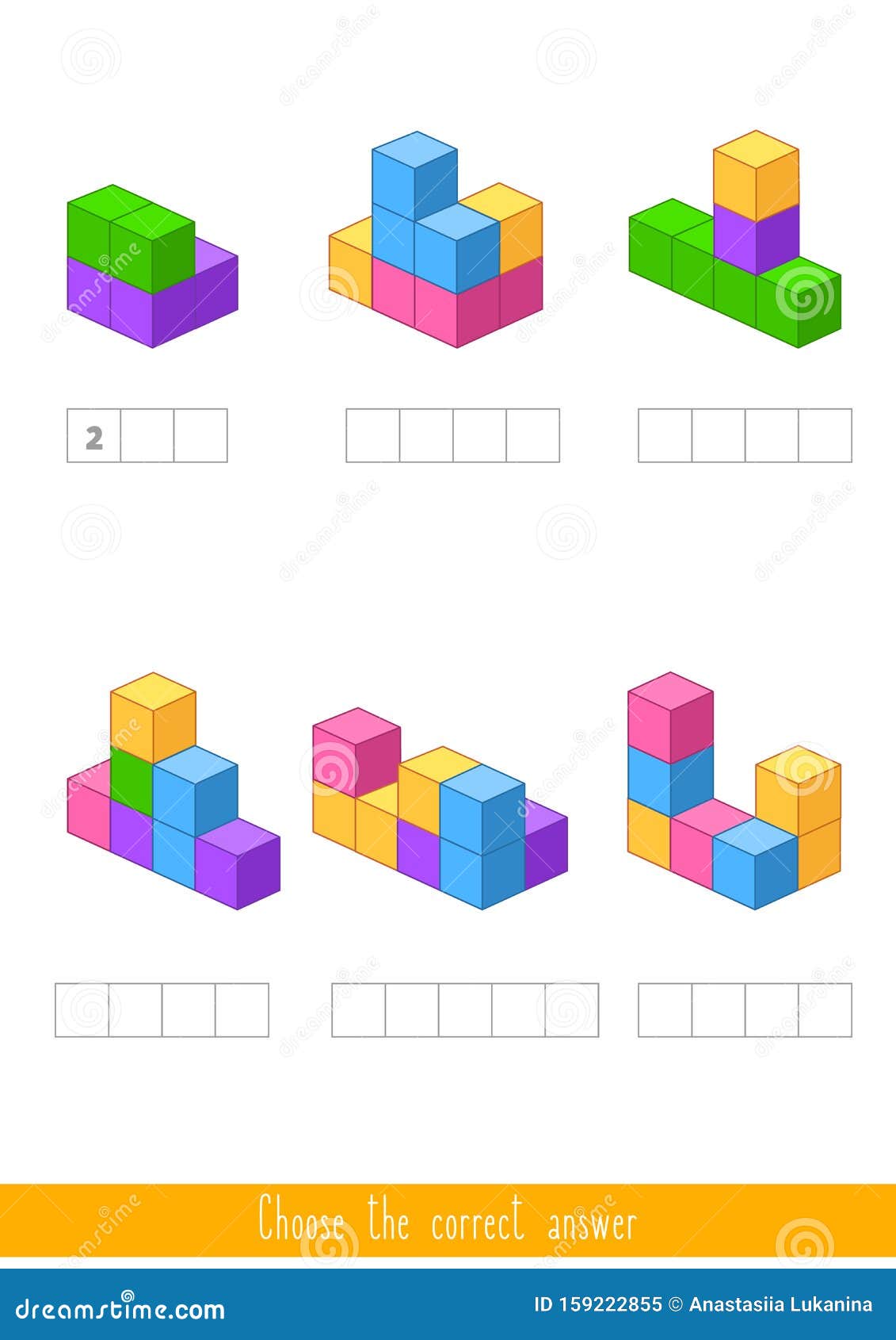 Educational Game for Kids. Find the Correct Answer Stock Vector ...