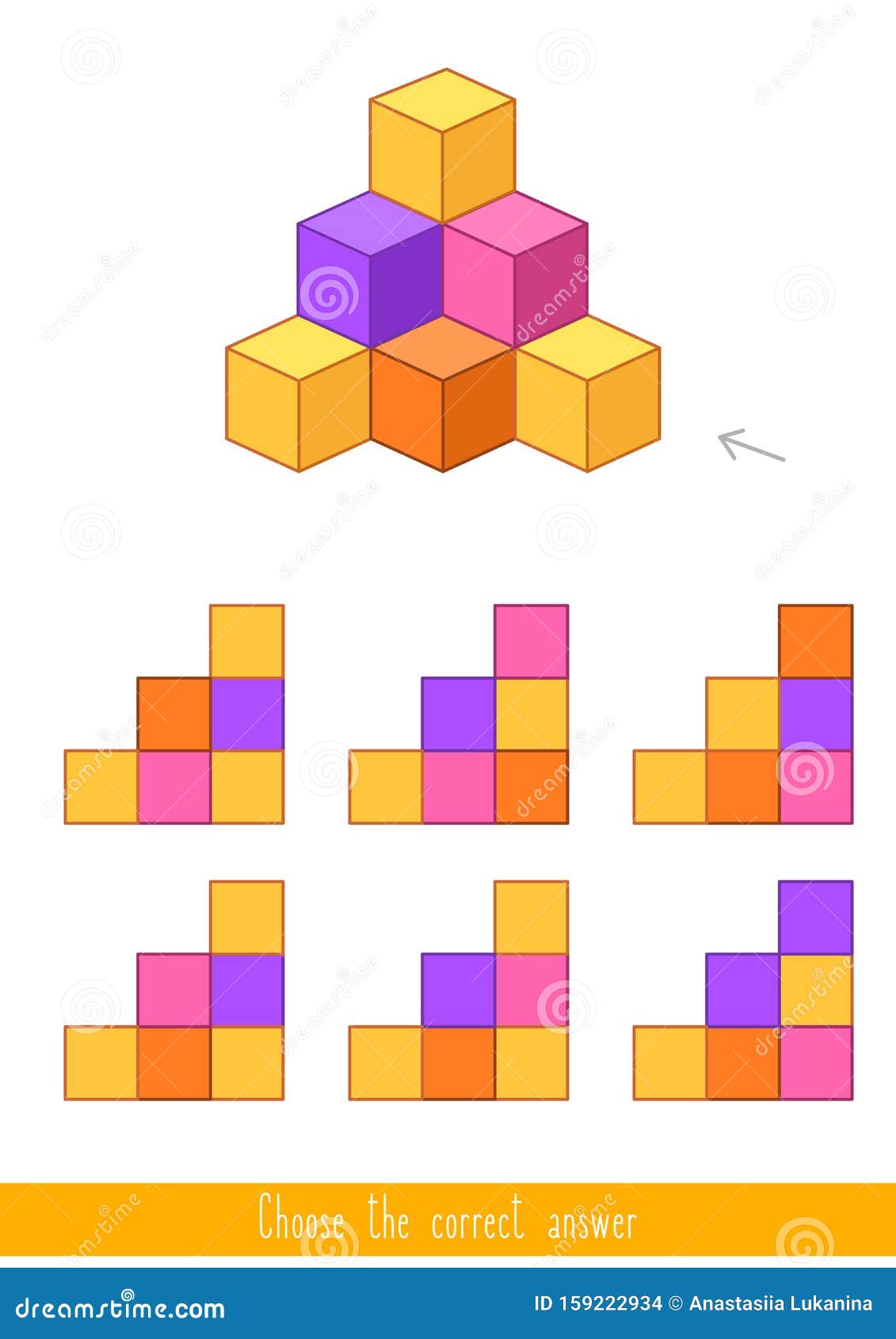 Educational Game for Kids. Find the Correct Answer Stock Vector ...