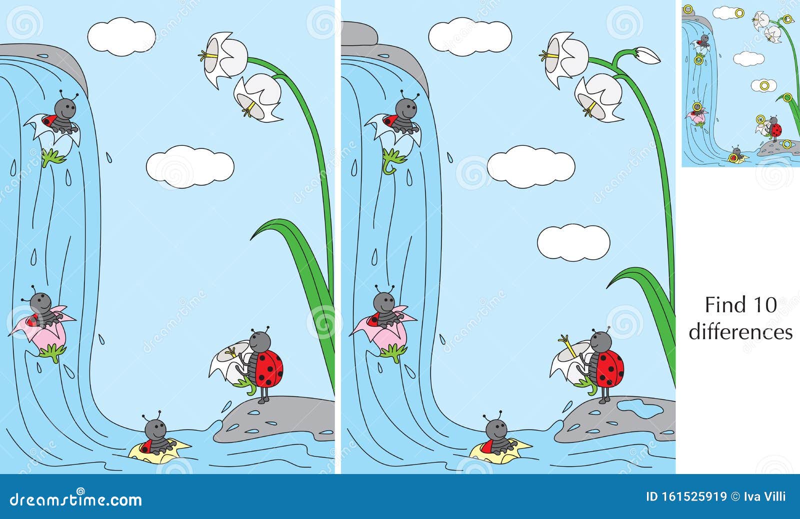 Ladybugs puzzle stock vector. Illustration of mental - 161525919