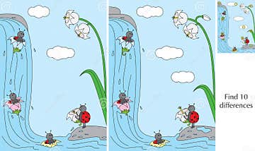 Ladybugs puzzle stock vector. Illustration of mental - 161525919