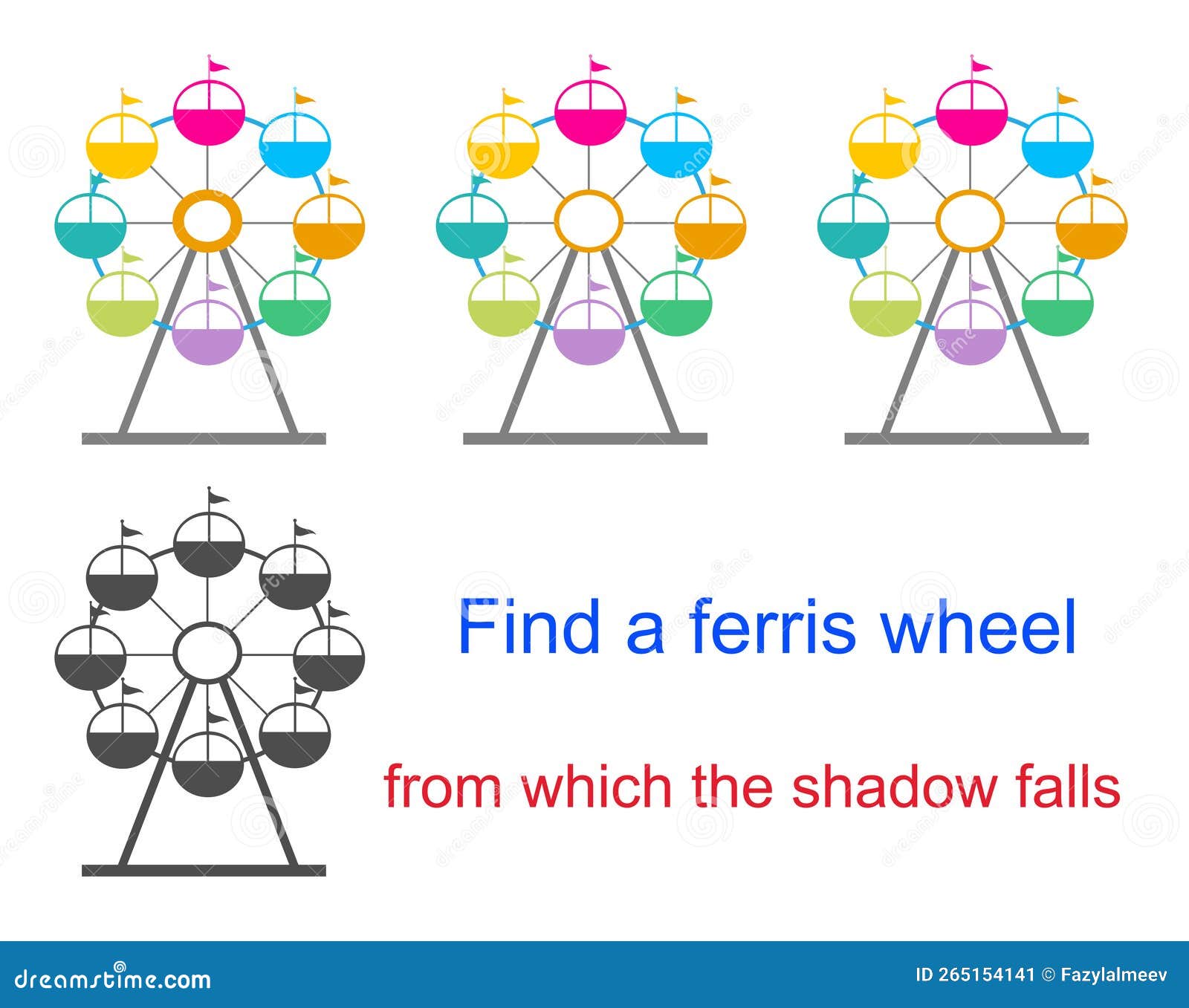 Educational Game for Kids. Task for Attentiveness Stock Illustration ...