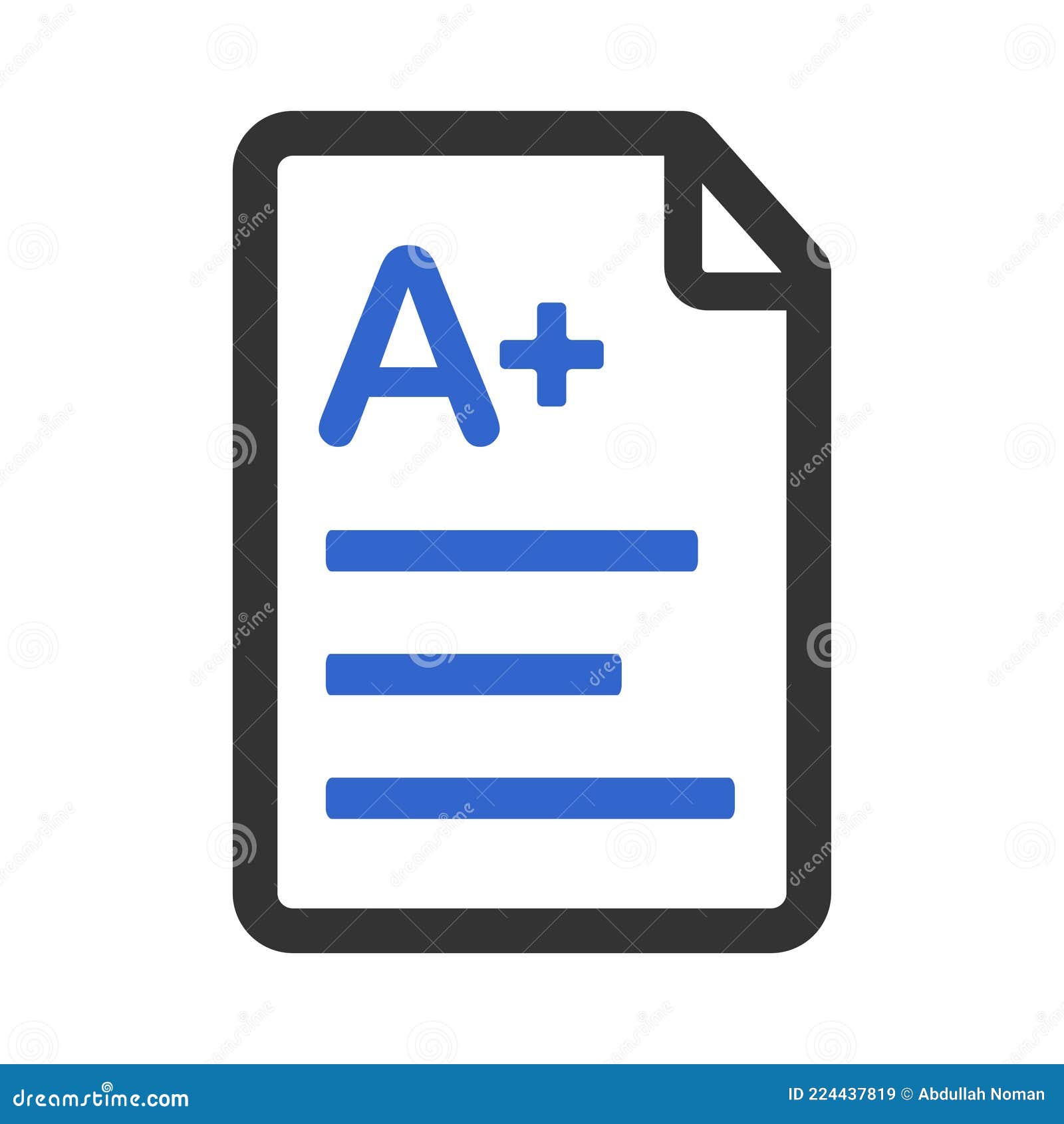 Educational Grade Sheet Icon Stock Vector - Illustration of help ...