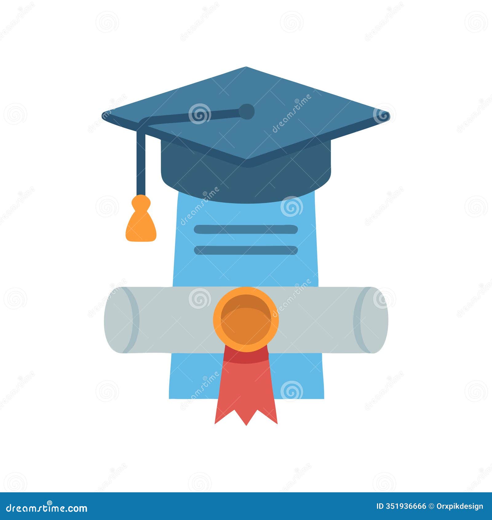 Educational Graduation Scroll Icon Stock Vector - Illustration of ...
