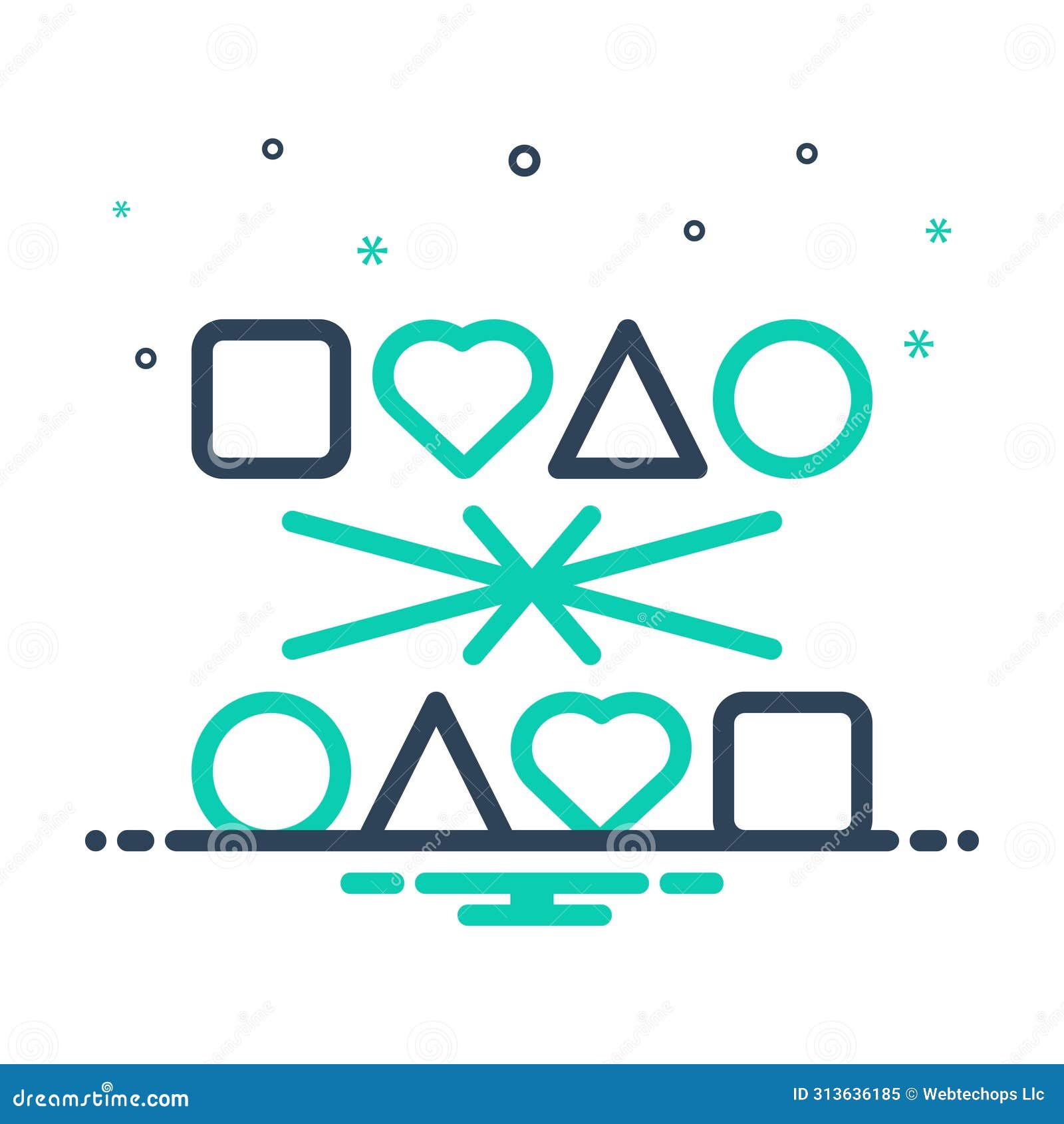 Mix Icon for Educational, Didactic and Study Stock Vector ...