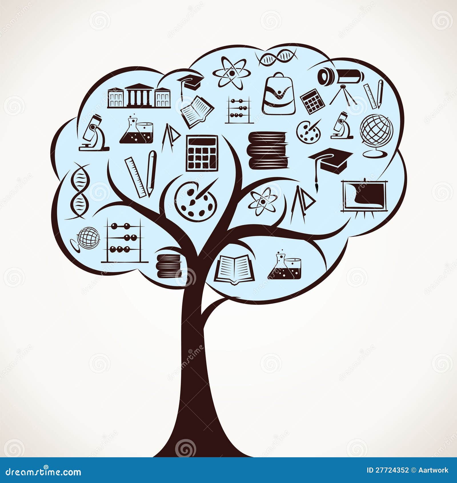 Educational icon tree stock vector. Illustration of notebook - 27724352