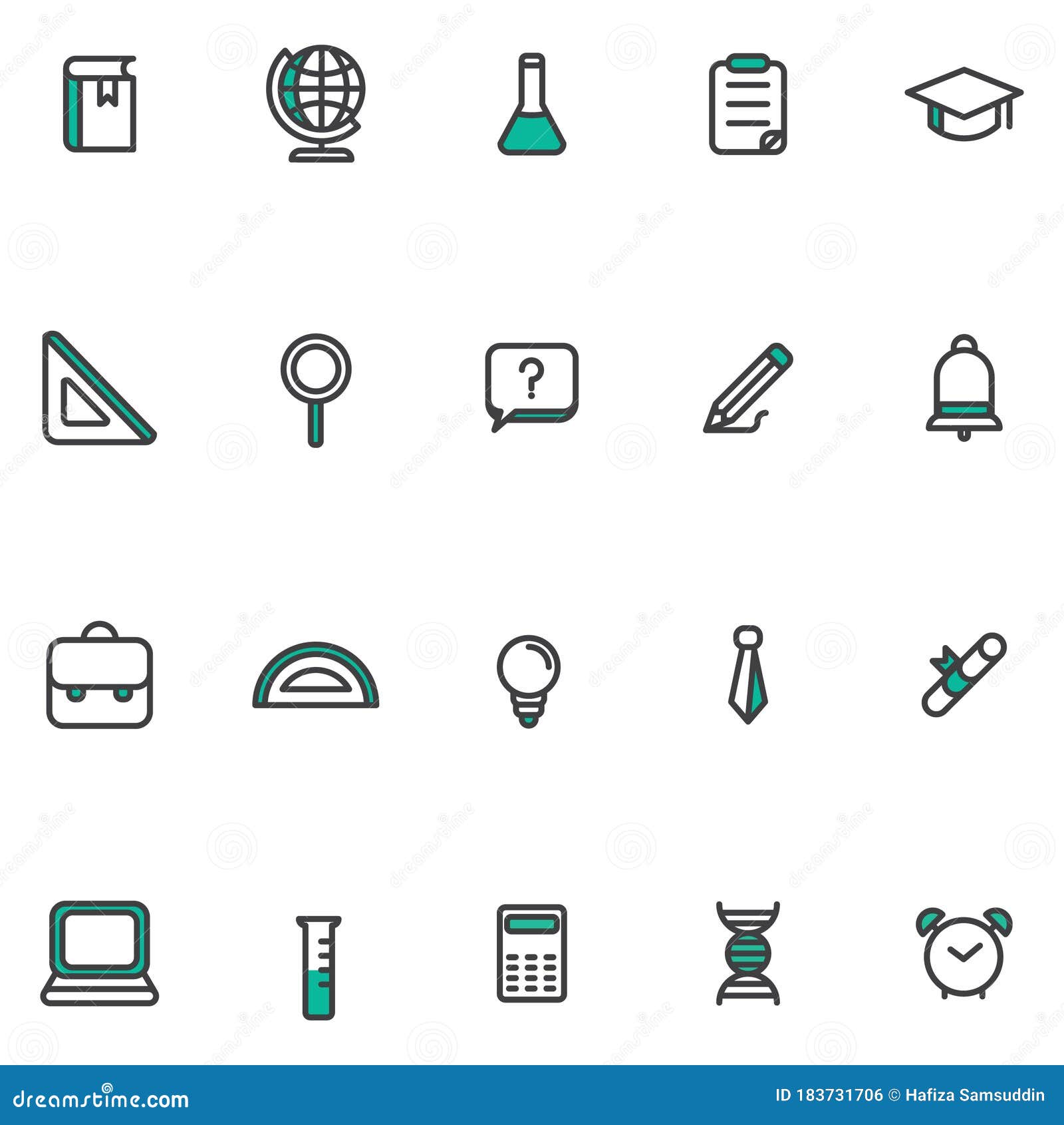 Educational Icons. Vector Illustration Decorative Background Design ...