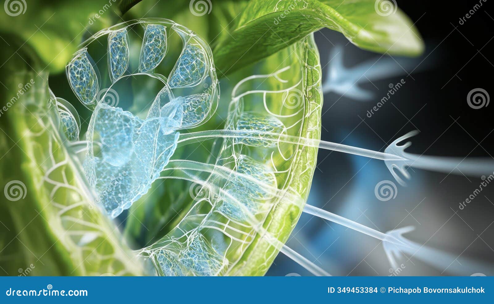 Educational Illustration of Inner Processes in Plant Biology Stock ...
