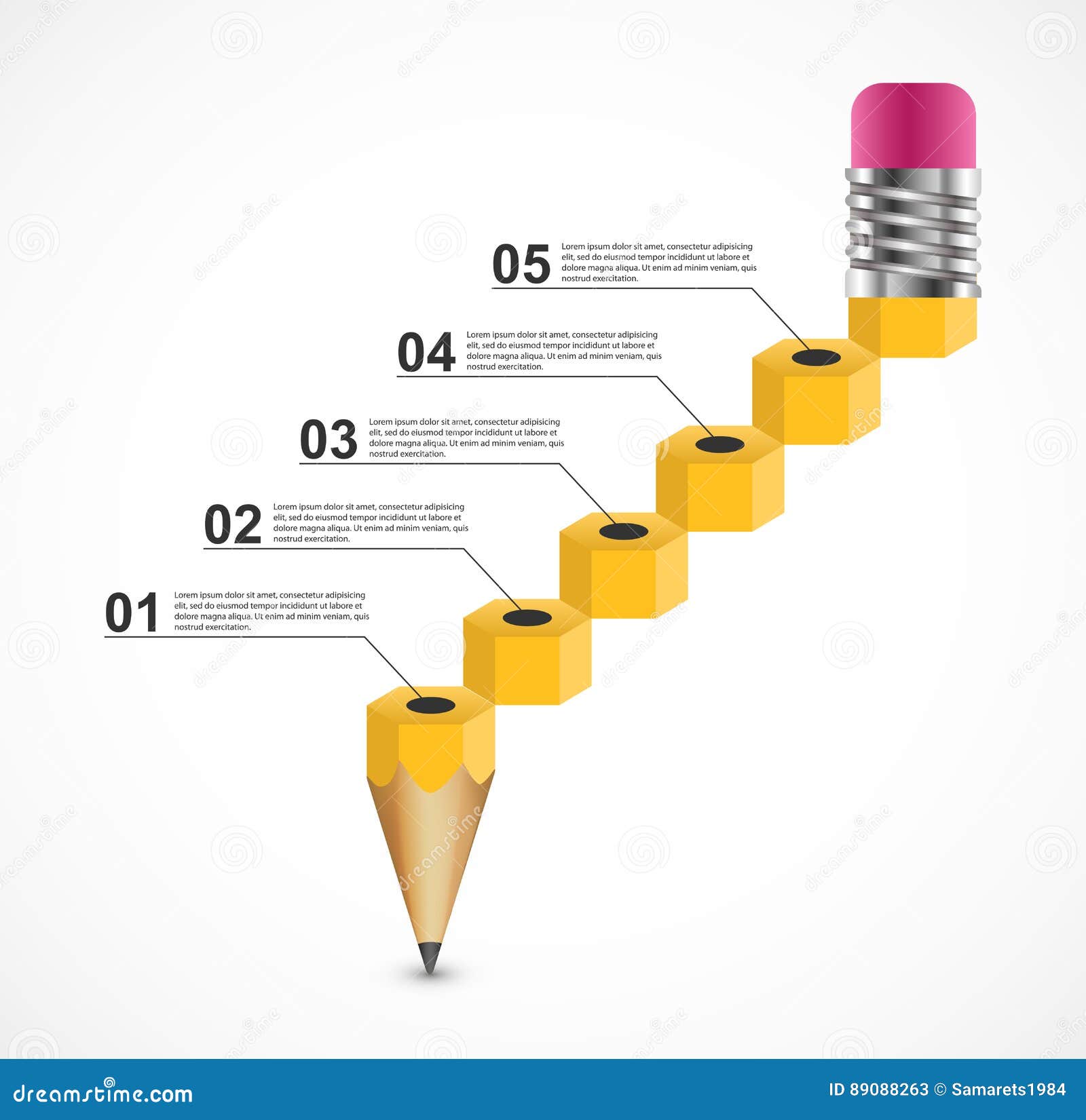 Educational Infographic As a Diagram of the Pencils for the ...