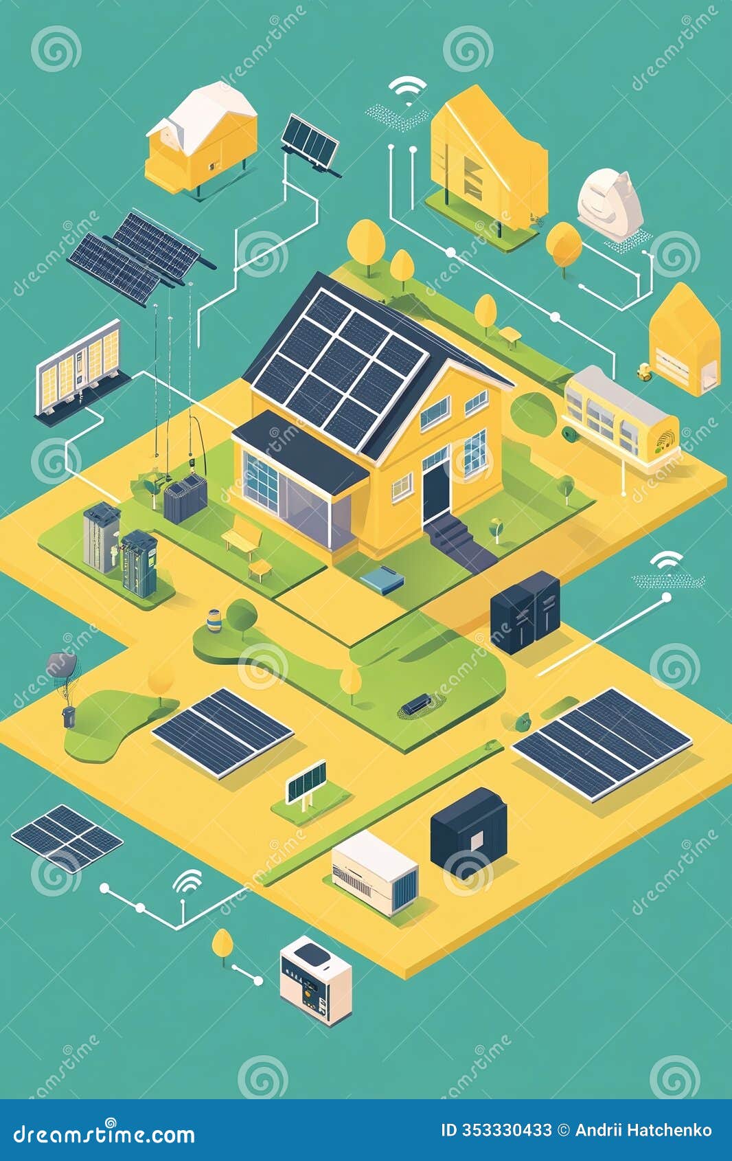 Educational Infographic of a Complete Home Solar Energy System ...