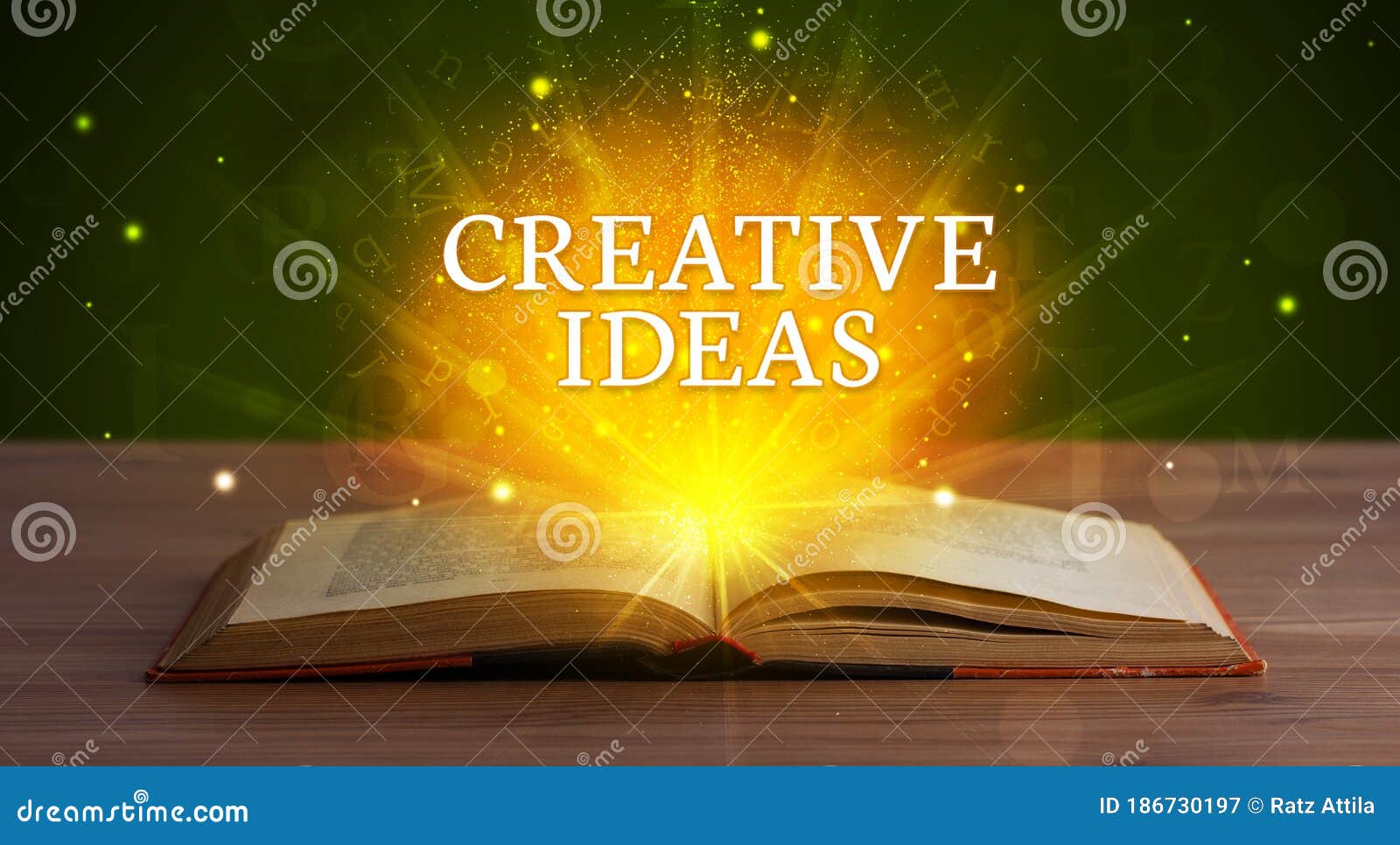 Educational Inscription Coming Out from an Open Book Stock Image ...