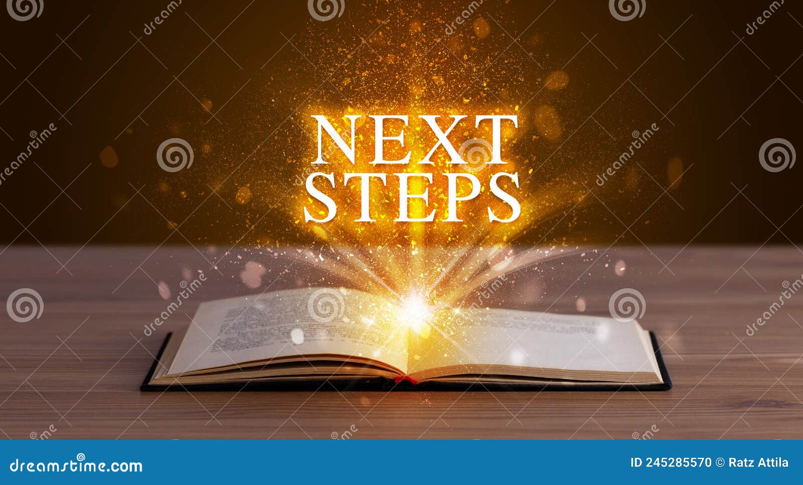 Educational Inscription Coming Out from an Open Book Stock Photo ...