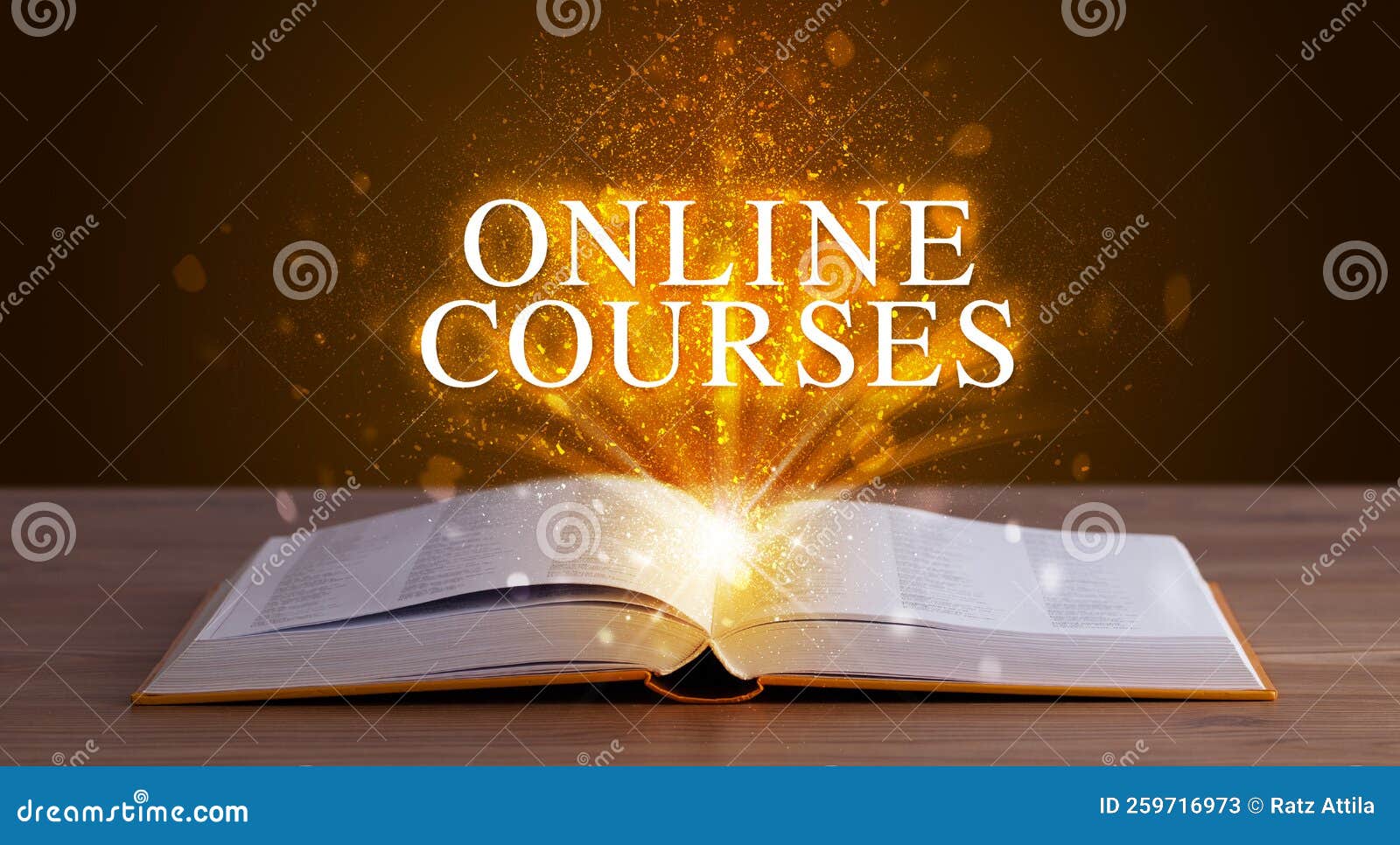 Educational Inscription Coming Out from an Open Book Stock Image ...