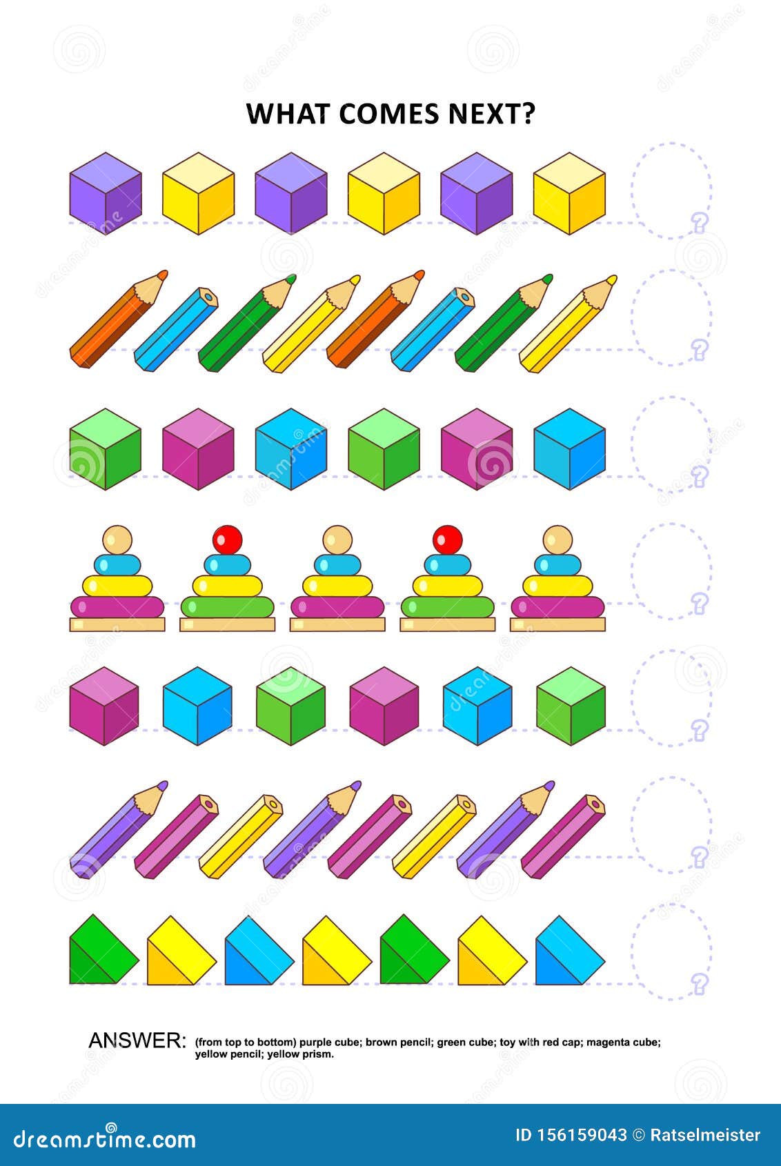Educational Logic Game - Sequential Pattern Recognition Stock Vector ...