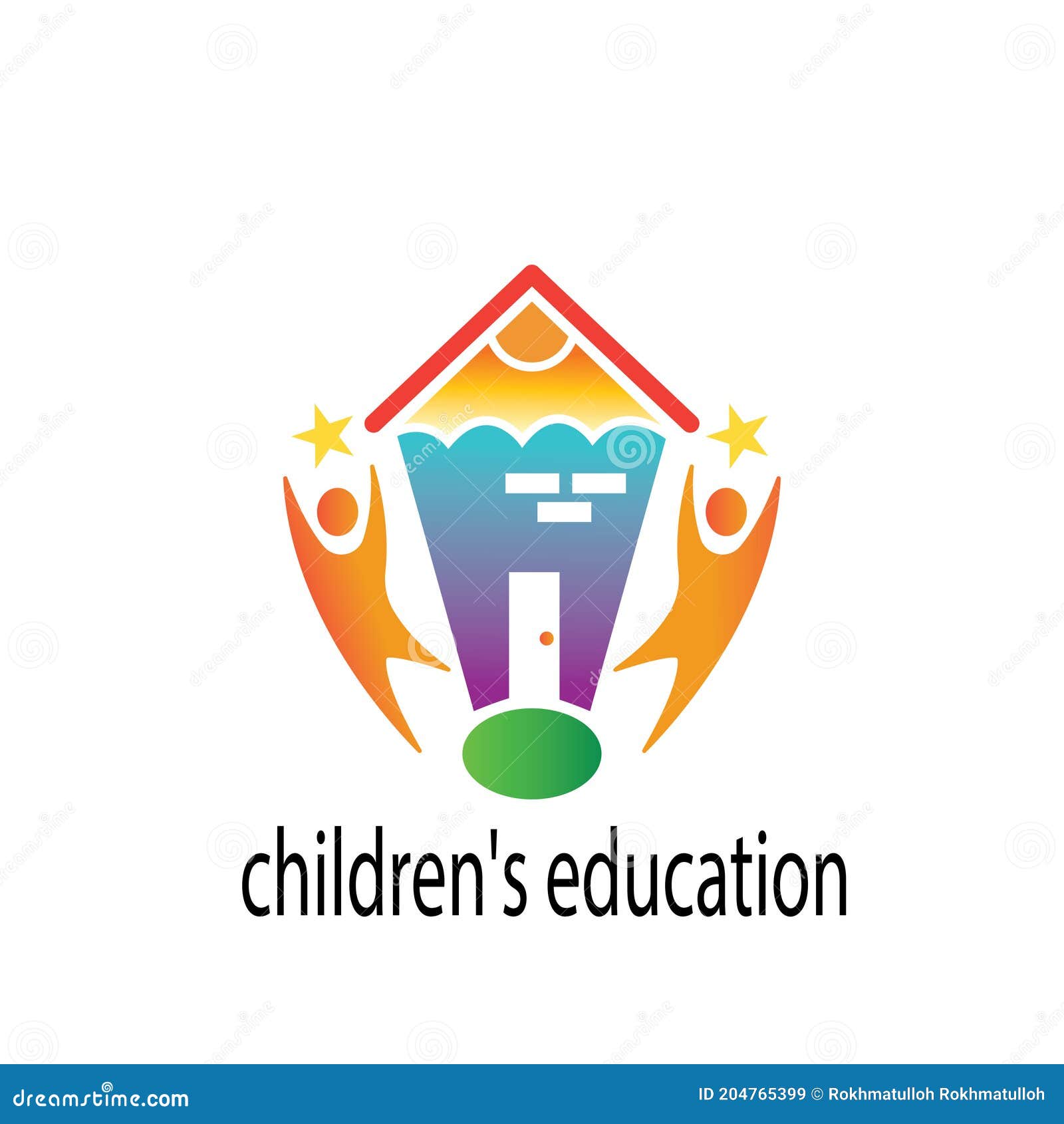 Educational Logo for Kid, Colorful Illustration, Vector Design Concept ...