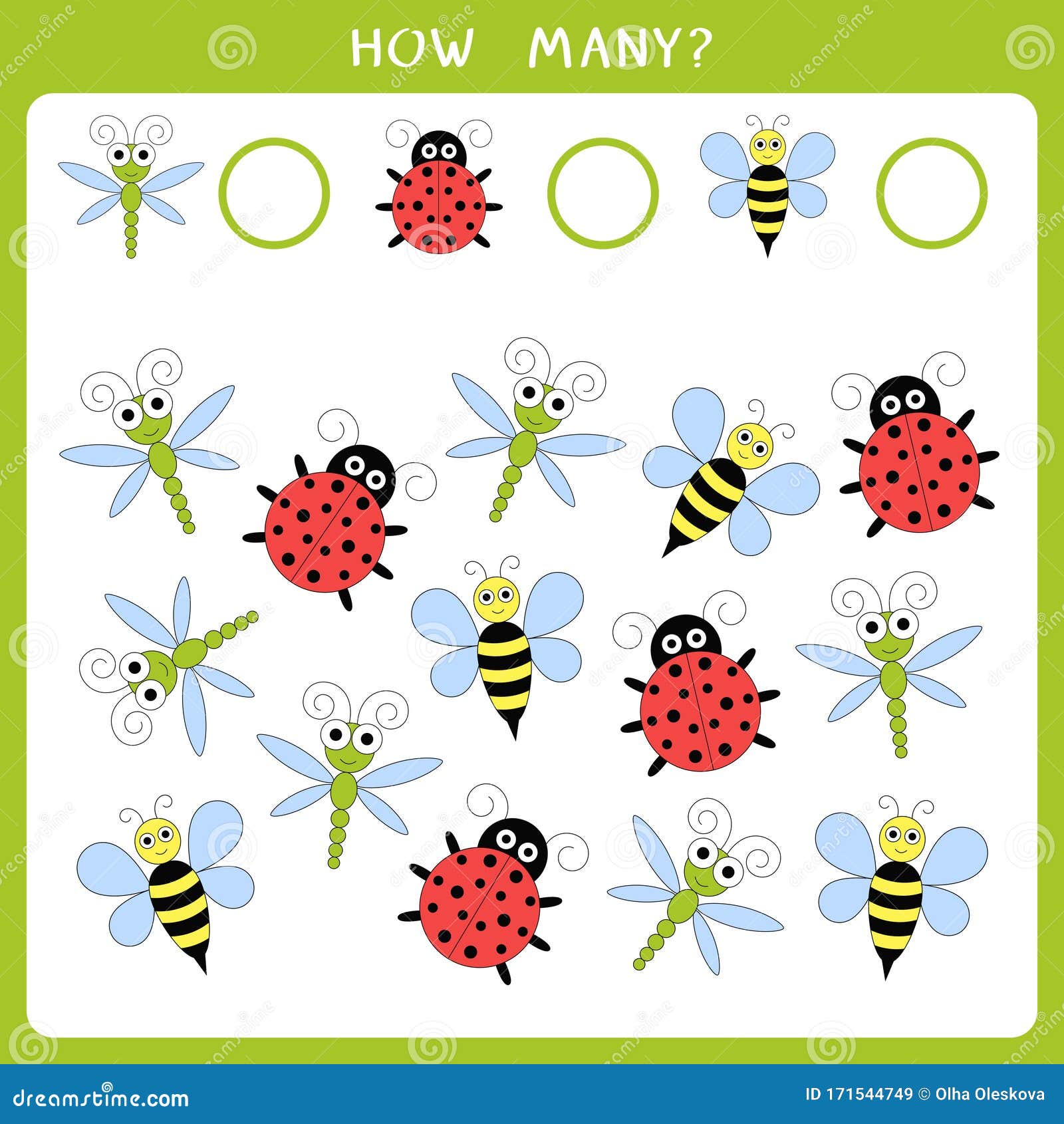 Educational Math Game for Kids Stock Vector - Illustration of ...