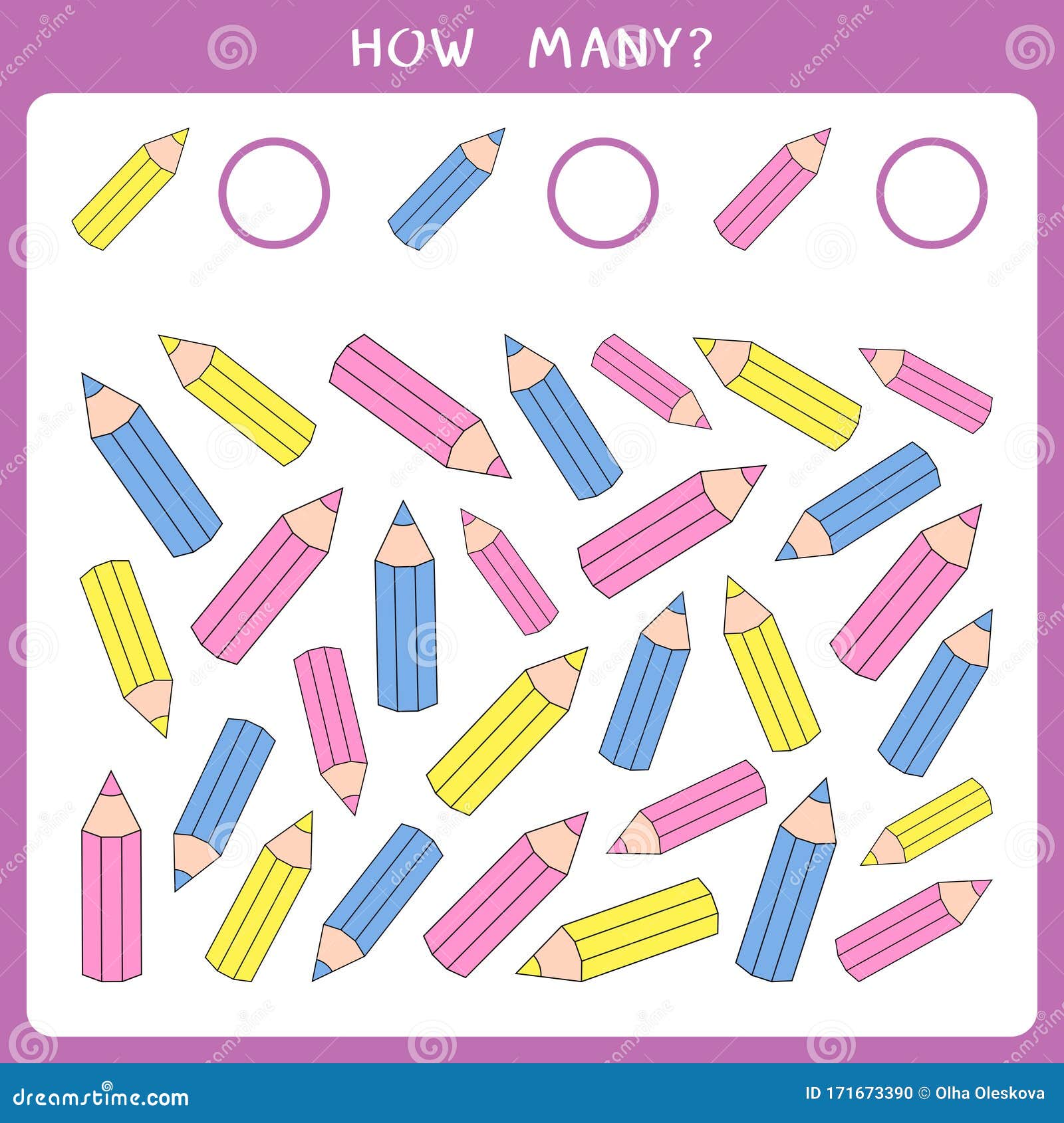 Educational Math Game for Kids Stock Vector - Illustration of school ...