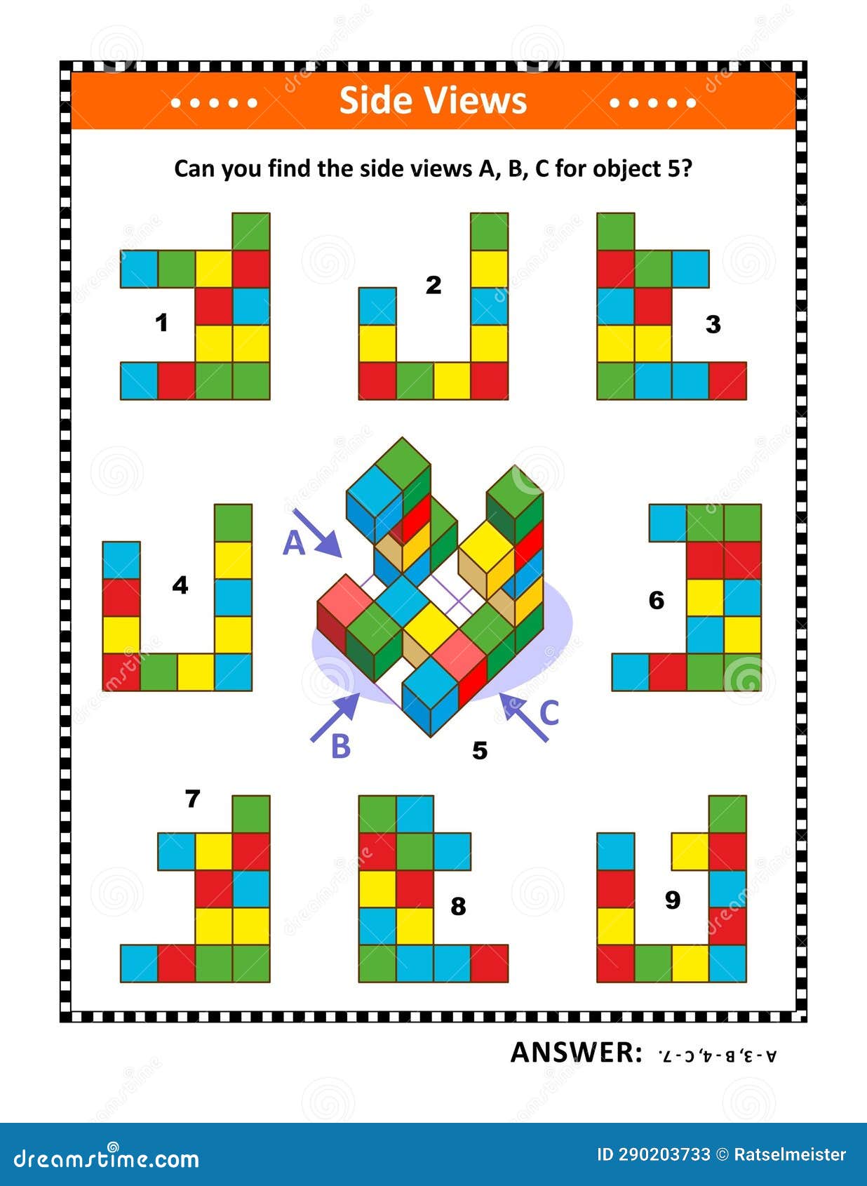 Educational Math Activity Page With Two Puzzles And Coloring ...