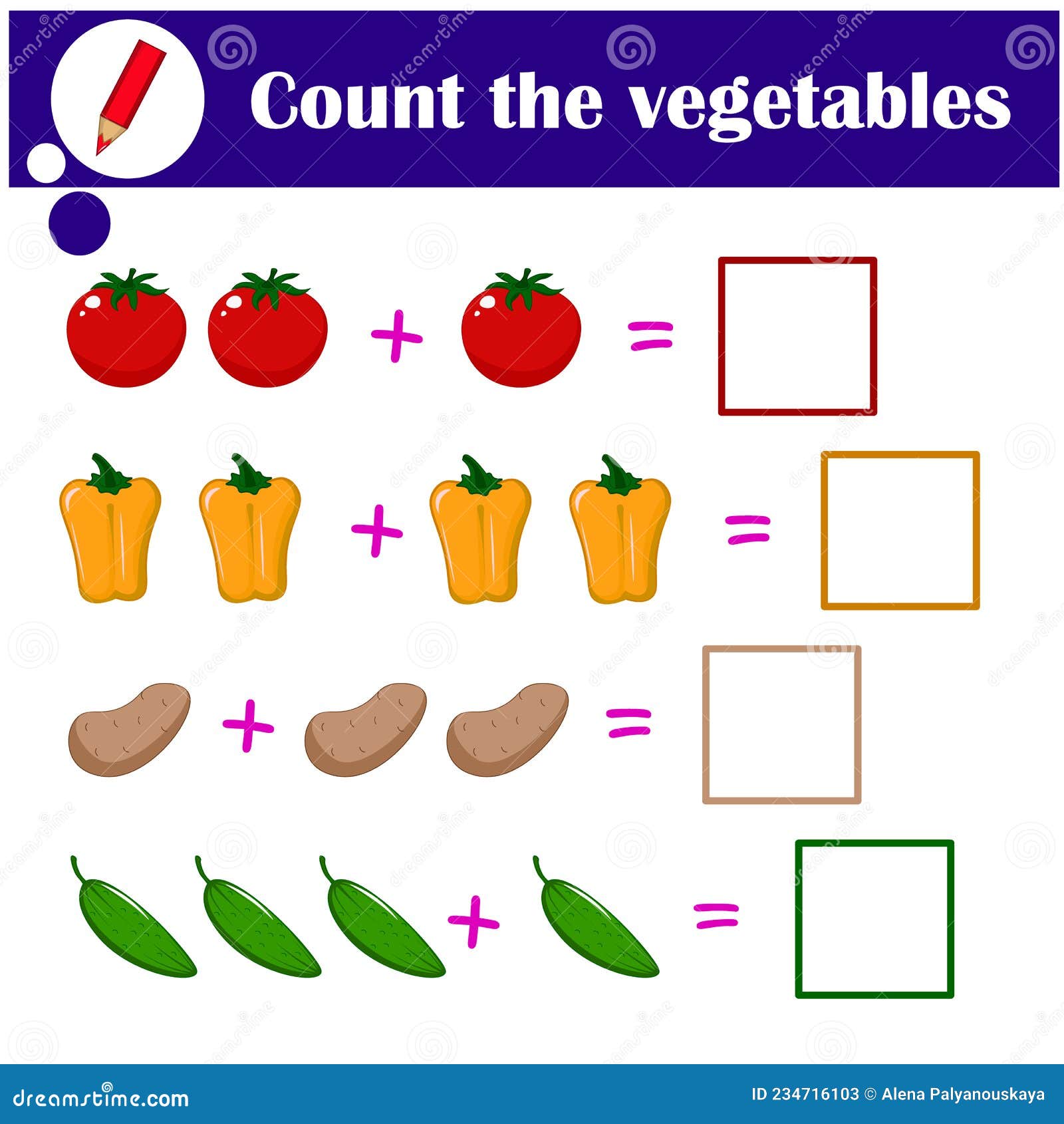 Educational a Mathematical Game. Logic Task for Children Stock Vector ...